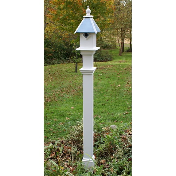 Vita New England Decorative Mounting Post, 5' White Outdoor Lamp Post ...