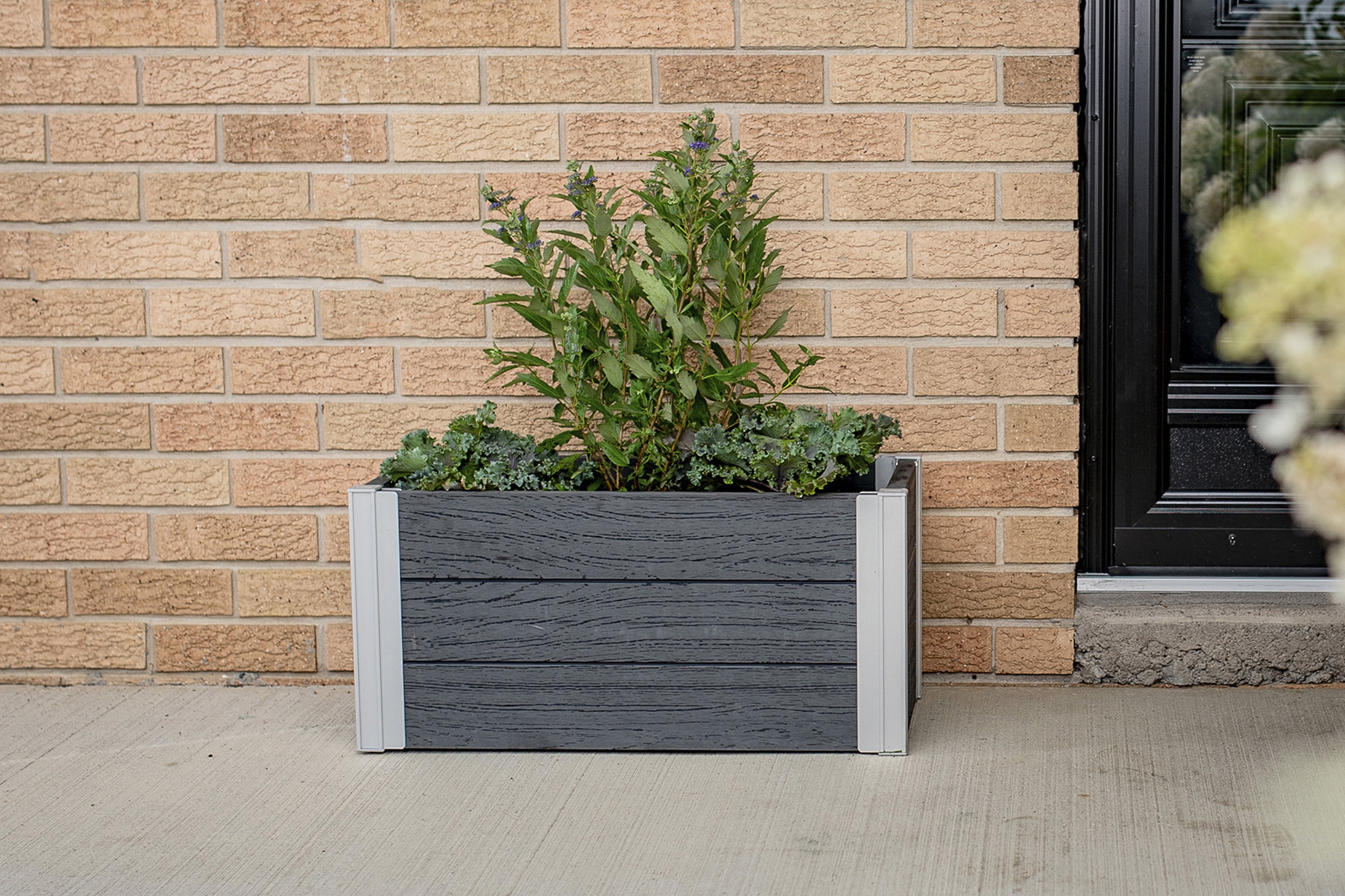 Vita Urbana 24"L x 12"W x 11"H Vinyl Planter, Slate Gray - Walmart.com