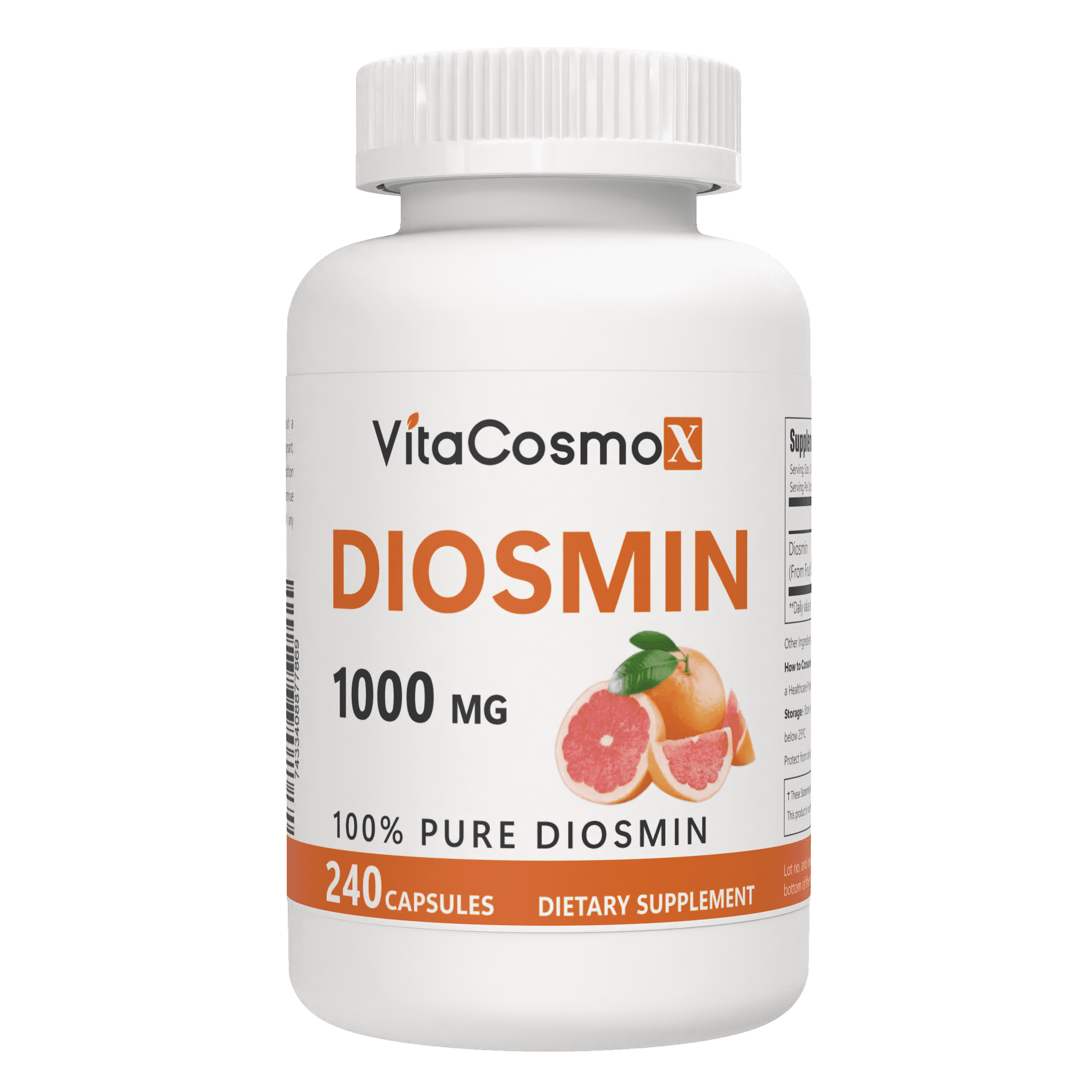 VitaCosmoX Diosmin Circulatory Health Support 1000mg 240 Veggie ...