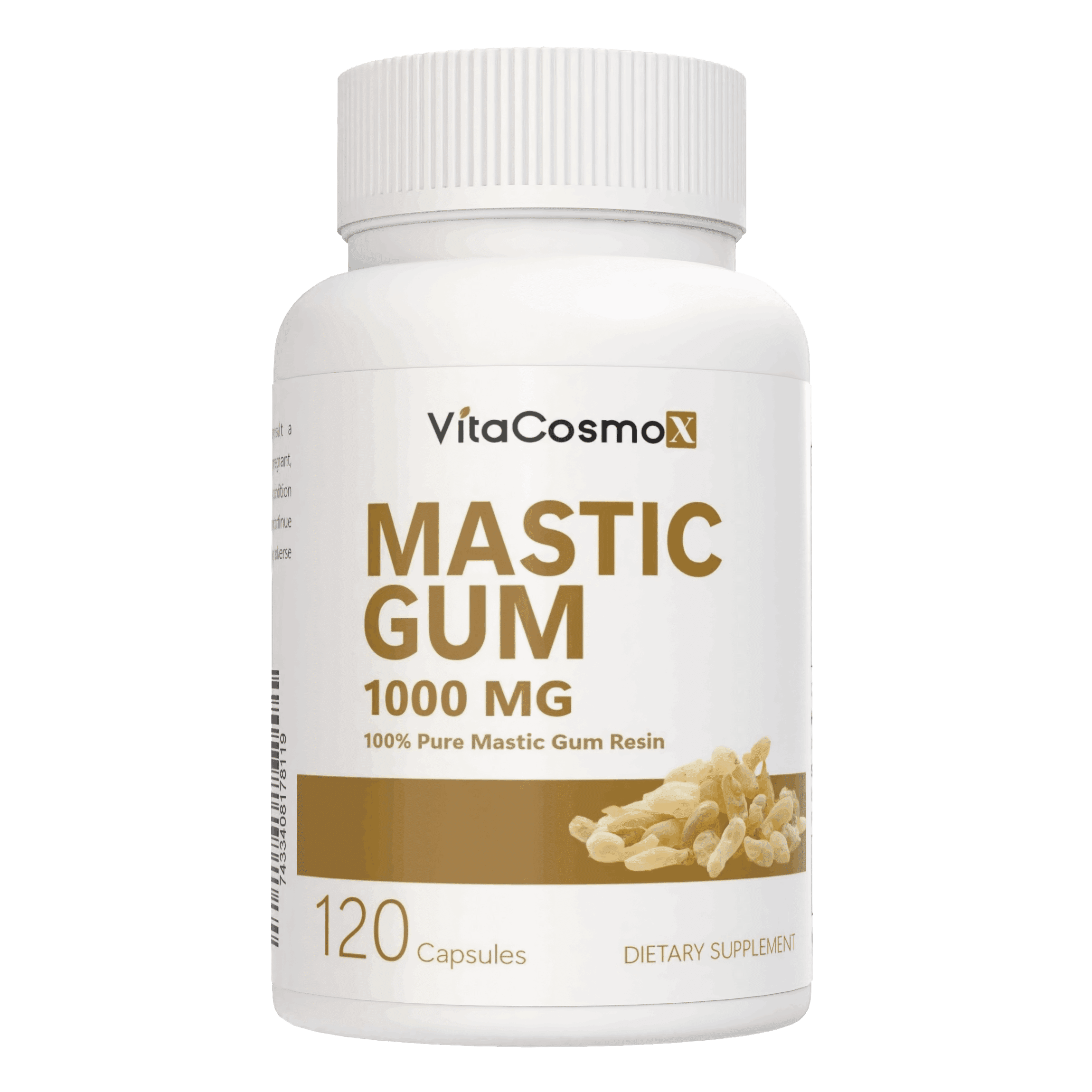 VitaCosmoX Mastic Gum 1000mg 120 Capsules - Walmart.com