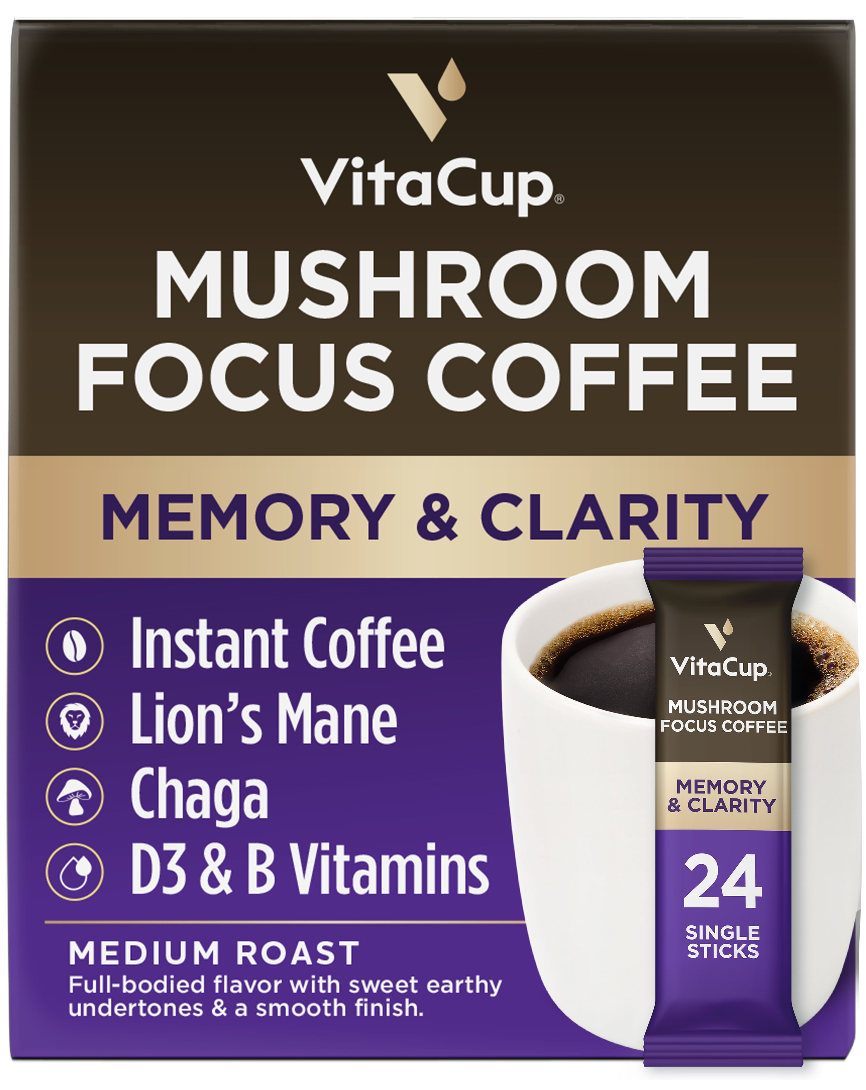 GPGP Premium Organic Mushroom Coffee with 7 Superfood Mushrooms ...