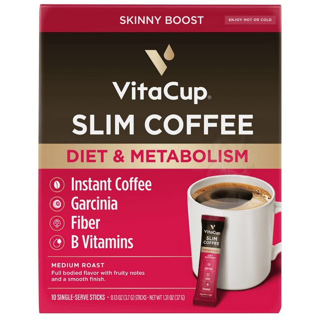 VitaCup Slim Coffee Instant Packets for Diet & Metabolism, Healthy ...