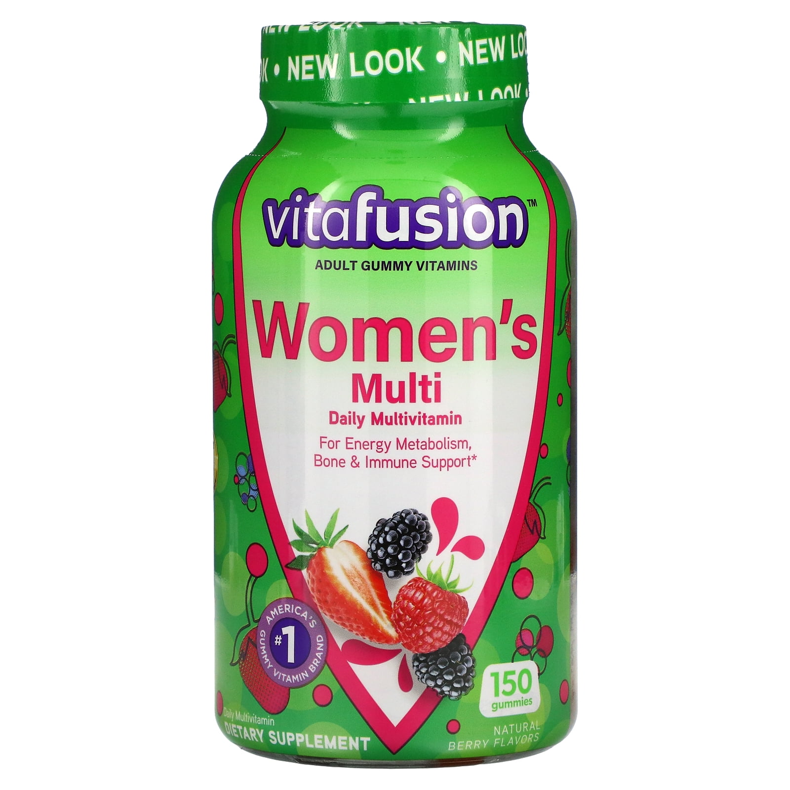 VitaFusion, Women's Multi, Daily Multivitamin, Natural Berry, 150 ...