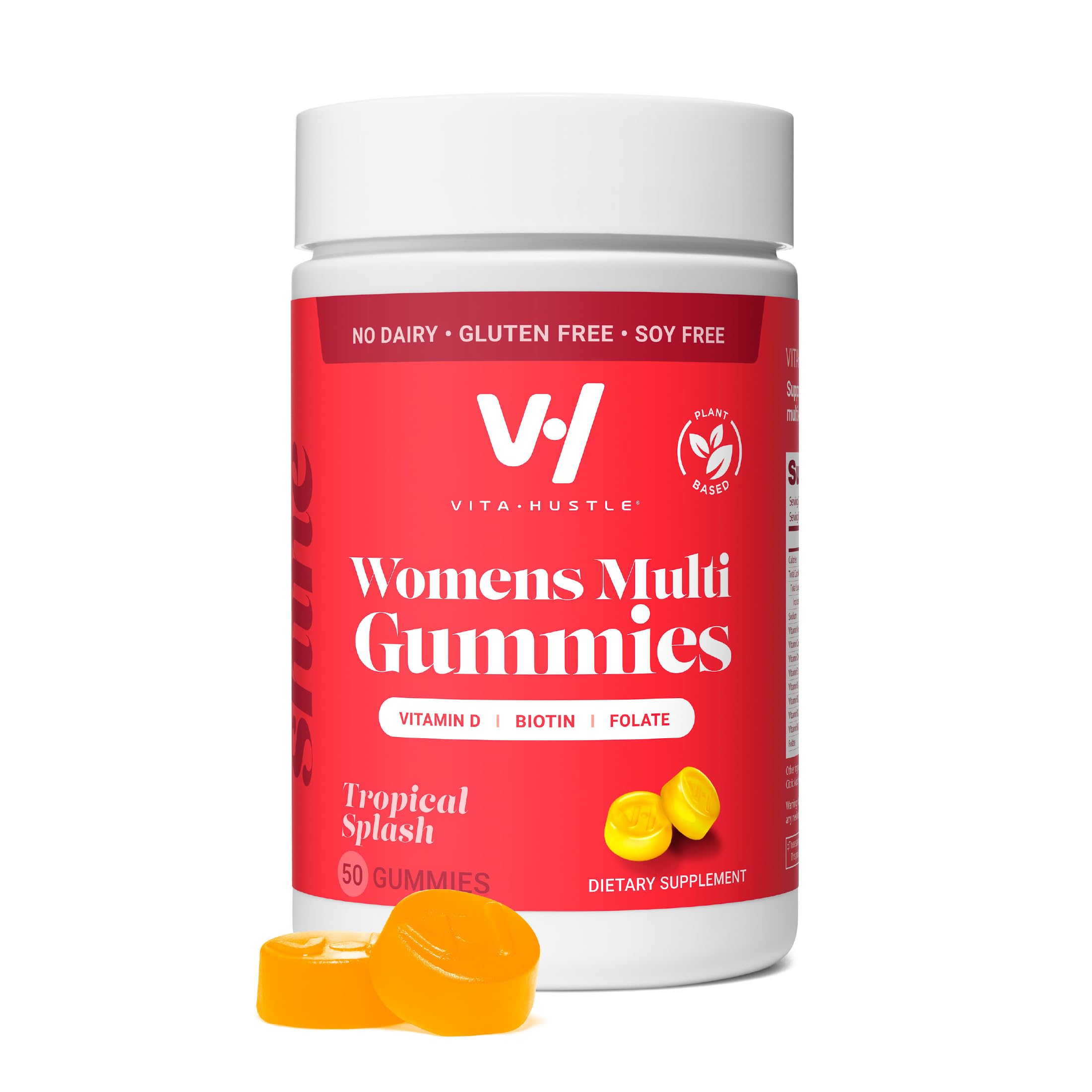VitaHustle Womens Multivitamin Gummies, Vegan, Biotin, Folate, Female ...