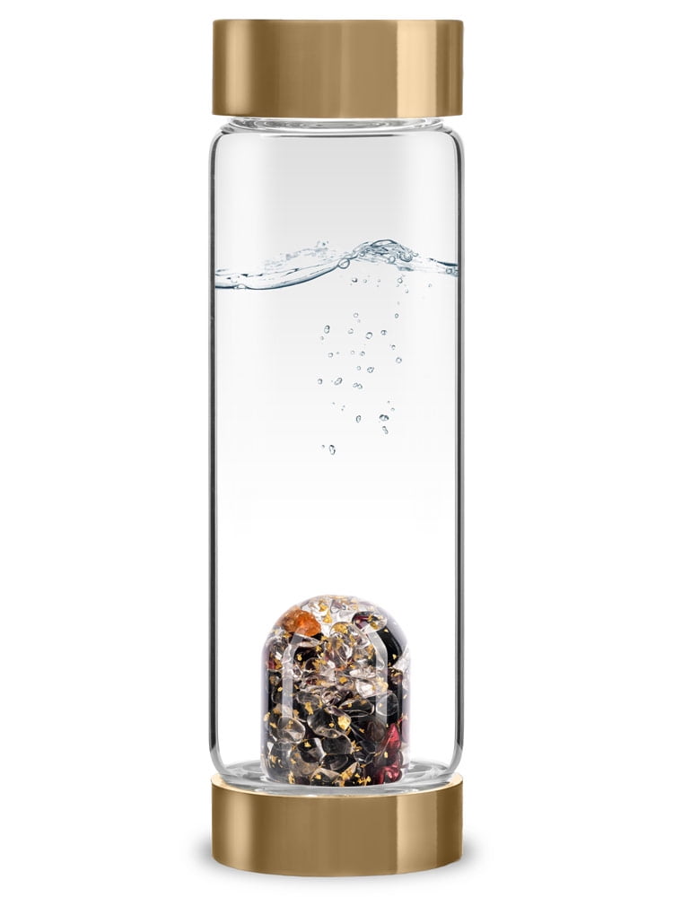 VitaJuwel ViA IMPERIA. THE QUEEN | Crystal Water Bottle with Obsidian ...