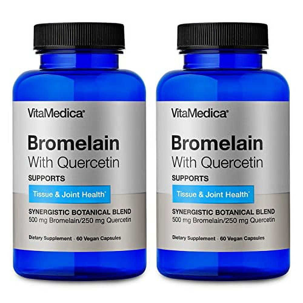 VitaMedica Bromelain with Quercetin Supplement | 2400 GDU/Gram| 500 mg ...
