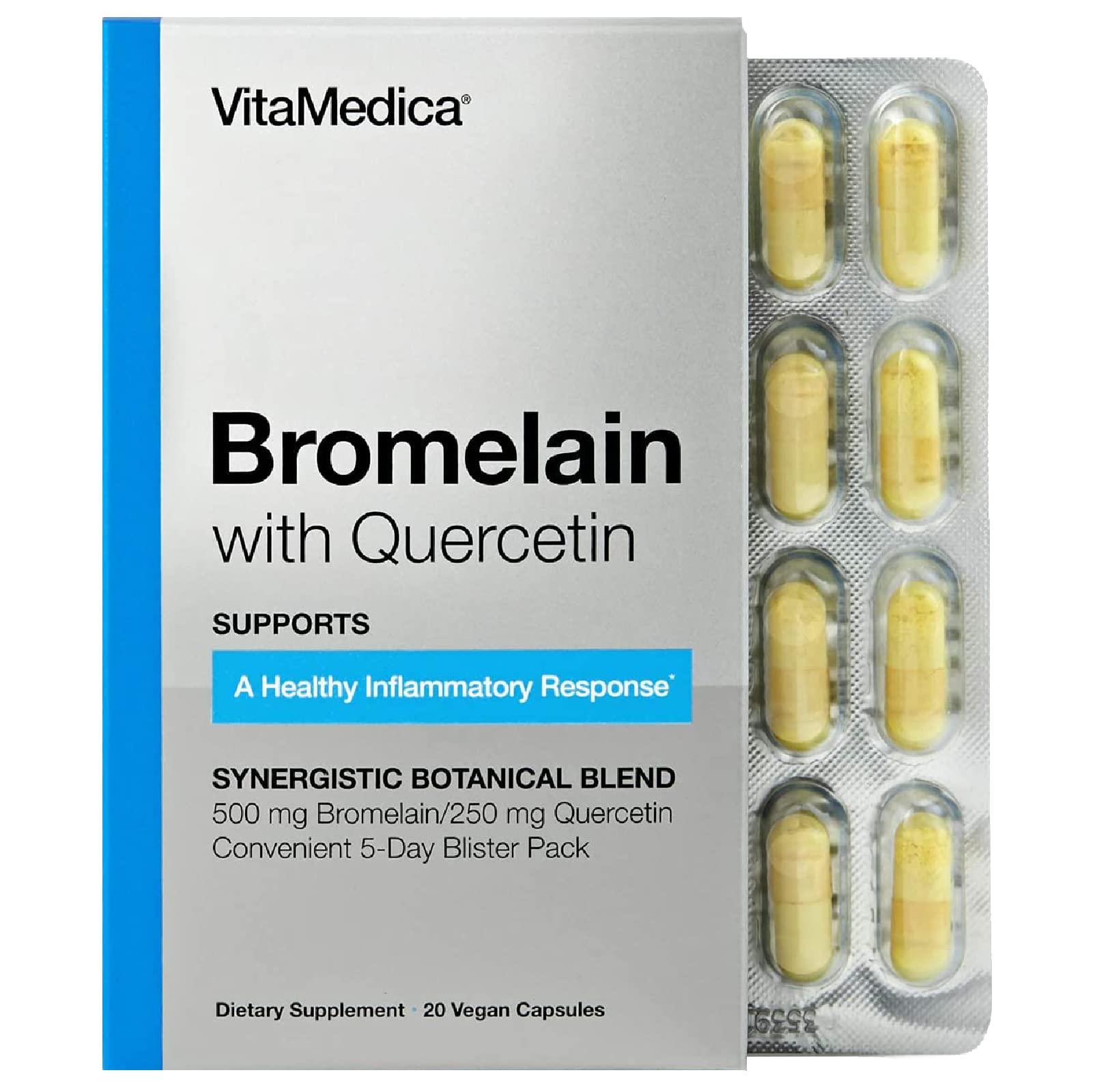 VitaMedica Bromelain with Quercetin Supplement | 2400 GDU/Gram Vegan ...