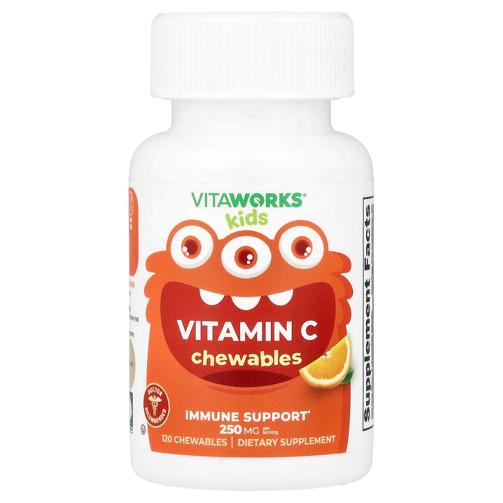 VitaWorks Kids, Vitamin C Chewables, Sour Orange, 120 Chewables (125 mg ...