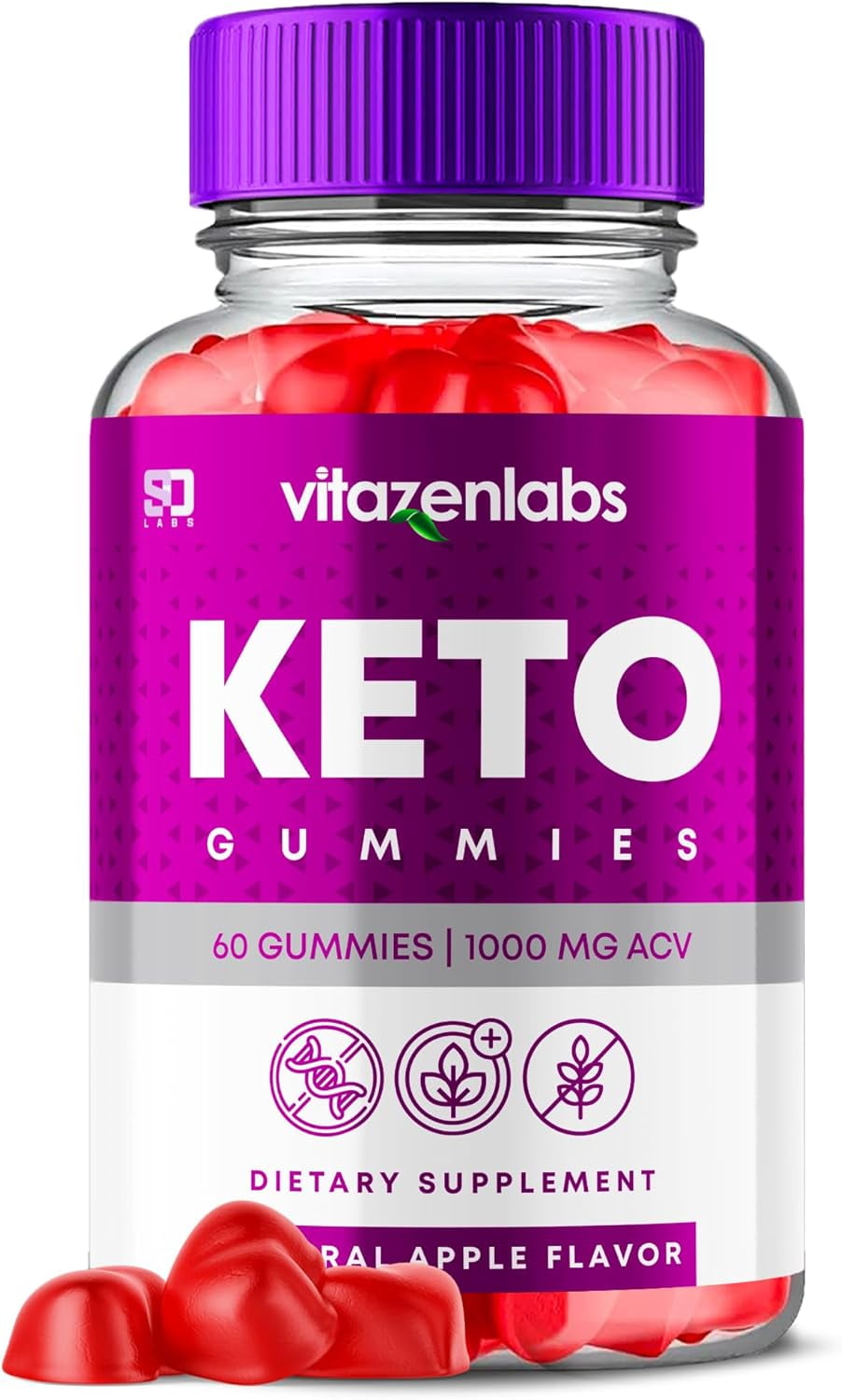 VitaZen Labs Keto ACV 1000MG Supplement Advanced Formula 60 Gummies ...