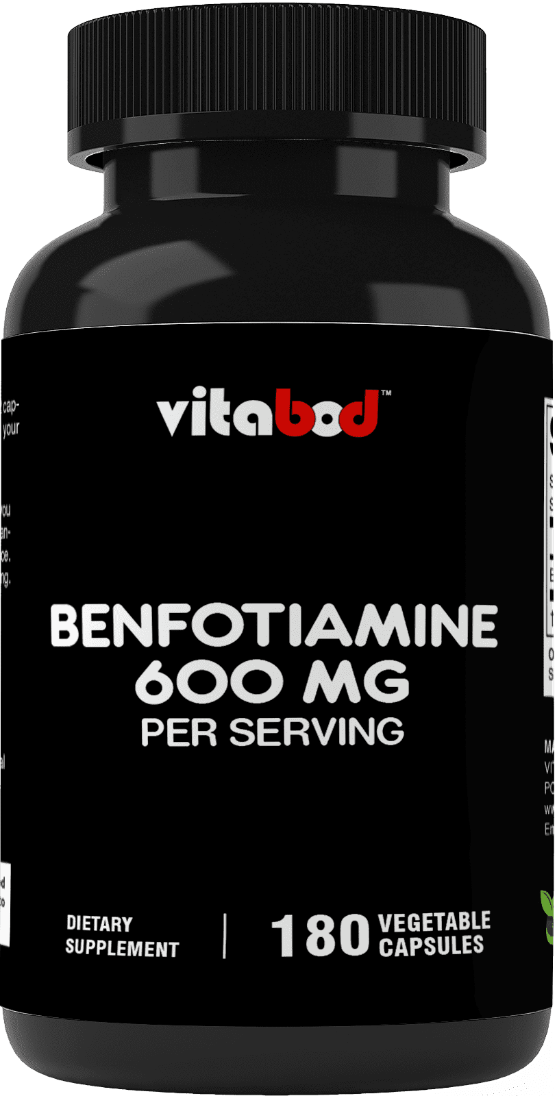 Vitamatic Benfotiamine 600mg 180 Vegetarian Capsules Bioavailable ...