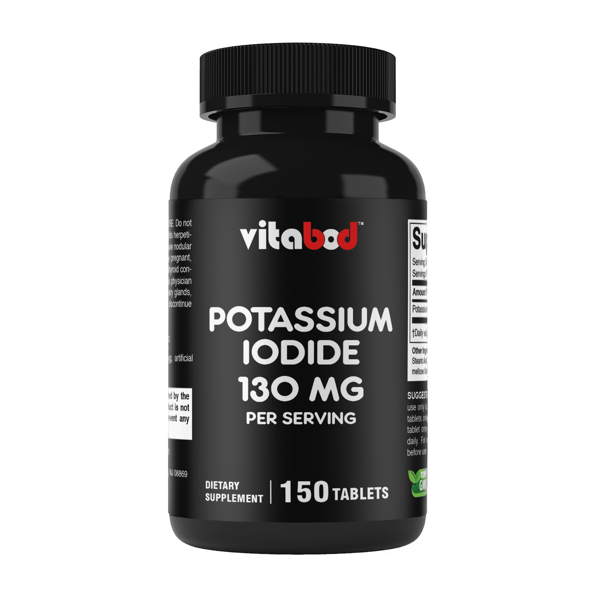 Vitabod Potassium Iodide Dietary Supplement, 130 mg per Serving, 75 ...