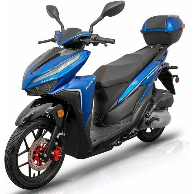 Vitacci Clash 200 EFI Adult Gas Street Scooter (BLUE color) - Walmart.com