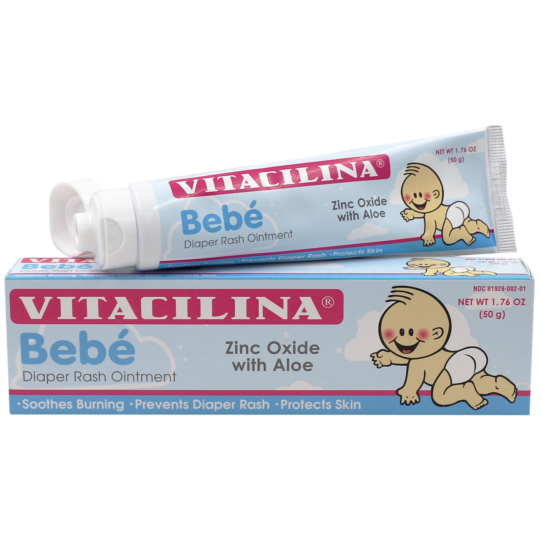 Vitacilina Bebe Diaper Rash Ointment and Skin Protectant for All Skin ...