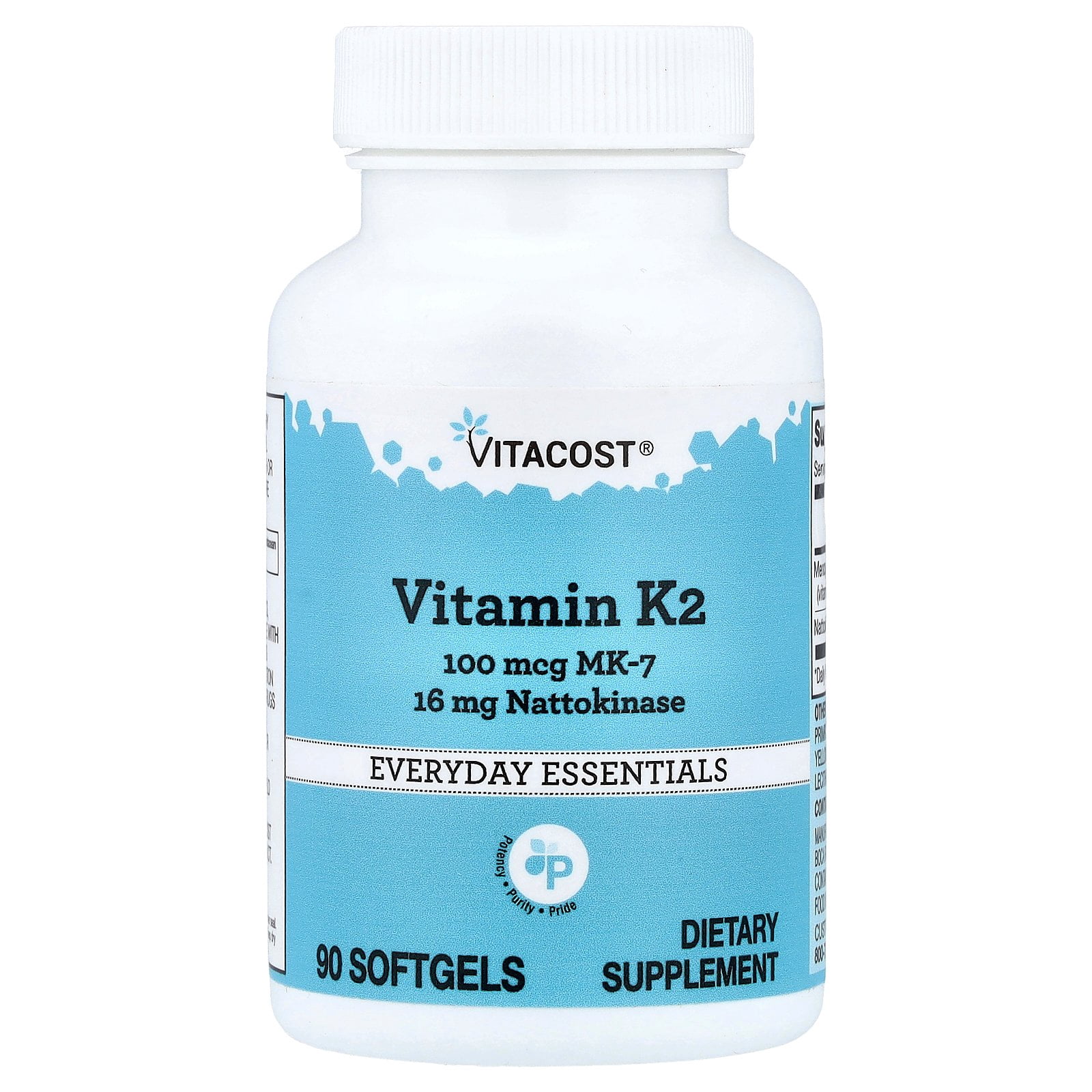 Vitacost Vitamin K2 (MK-7) with Nattokinase, 90 Softgels - Walmart.com
