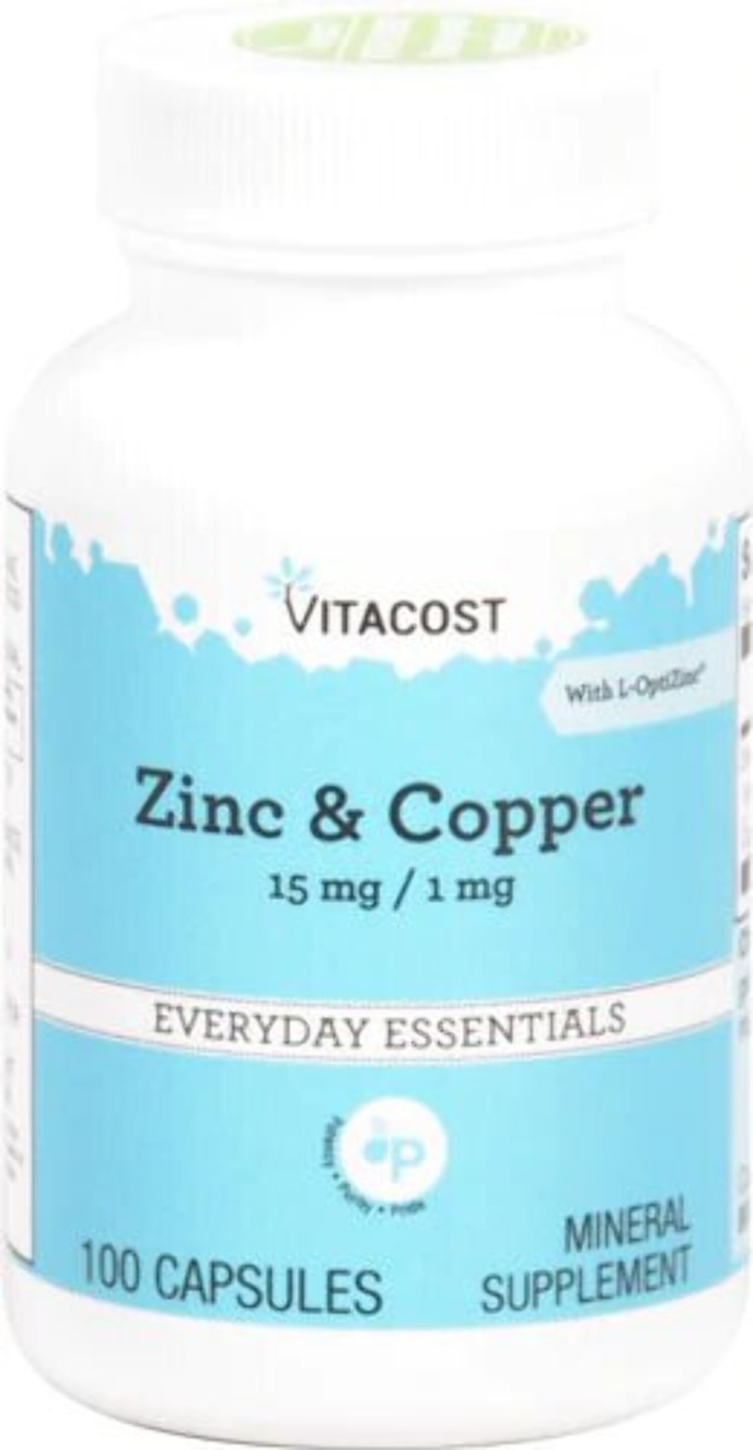 Vitacost Zinc Copper 15 mg / 1 mg -- 100 Capsules - Walmart.com