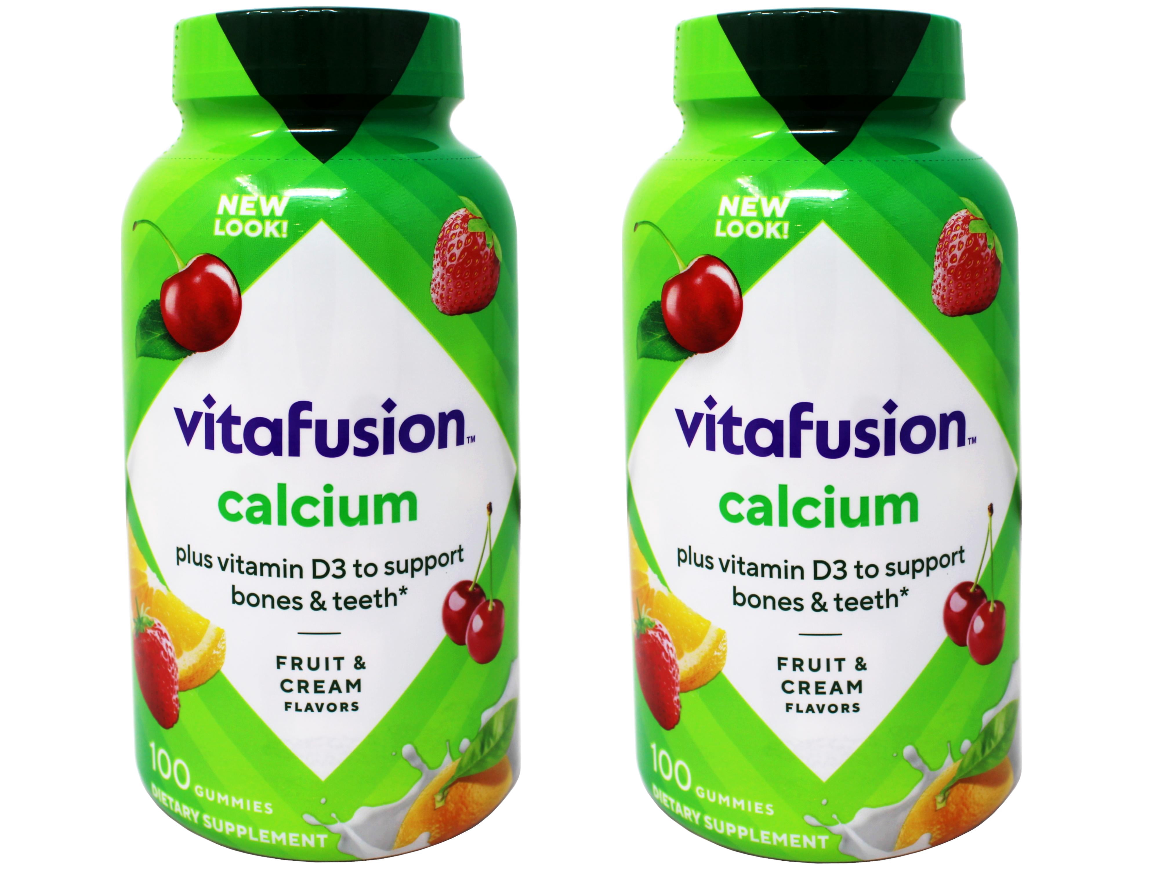 vitafusion, Calcium Gummies, 500 mg 100 ea, Pack of 2 - Walmart.com