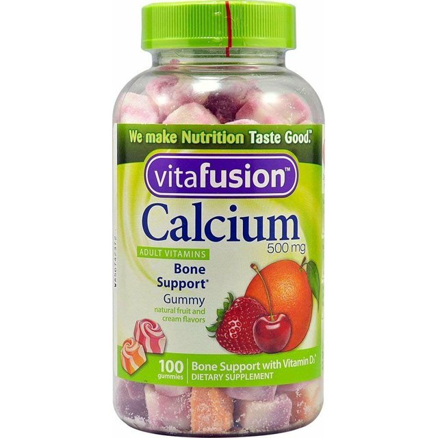 Vitafusion Calcium 500 mg Gummy Vitamins For Adults, Creamy Swirled ...