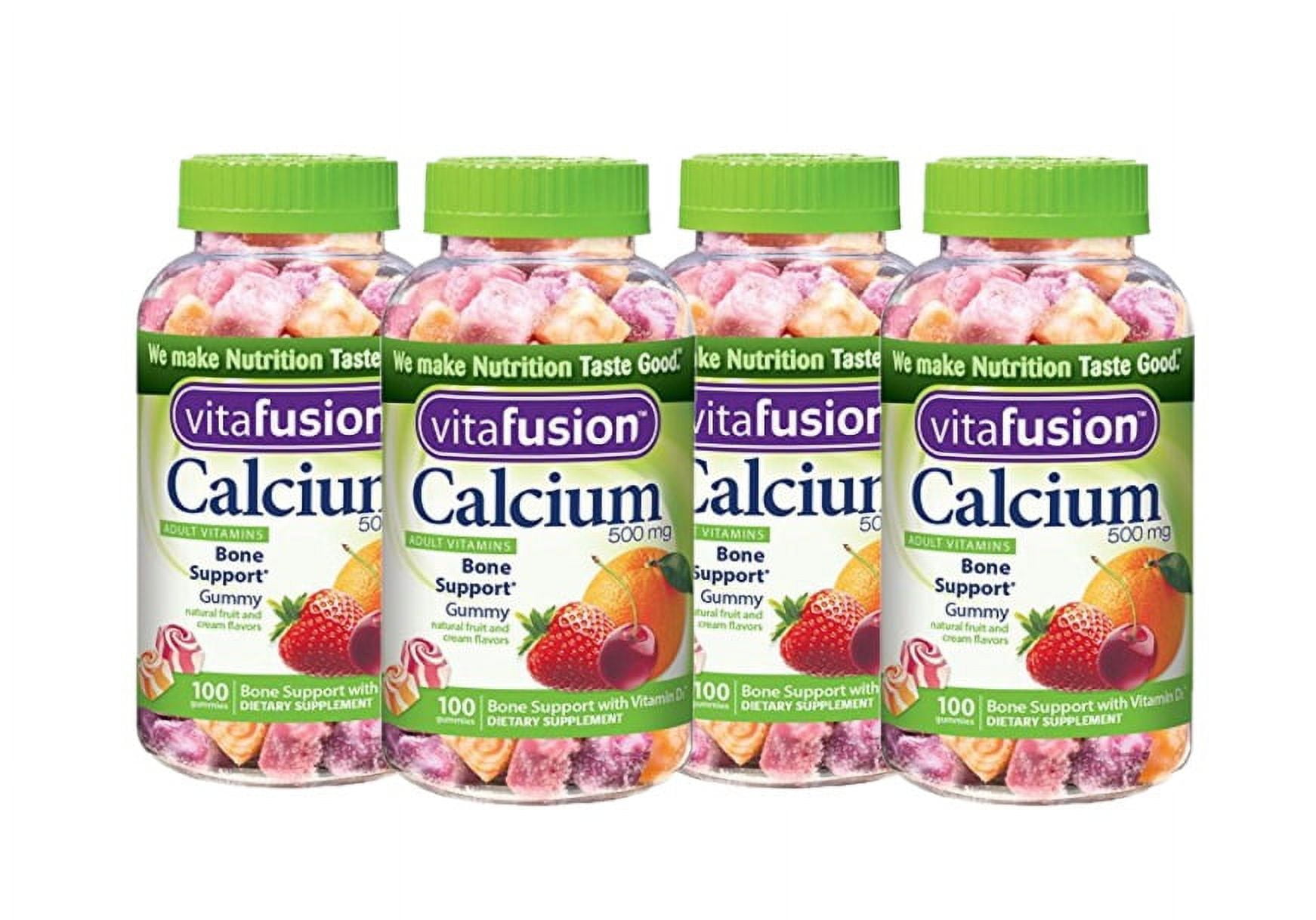 Vitafusion Calcium Gummy Vitamins Dietary Supplement, Fruit and Cream ...