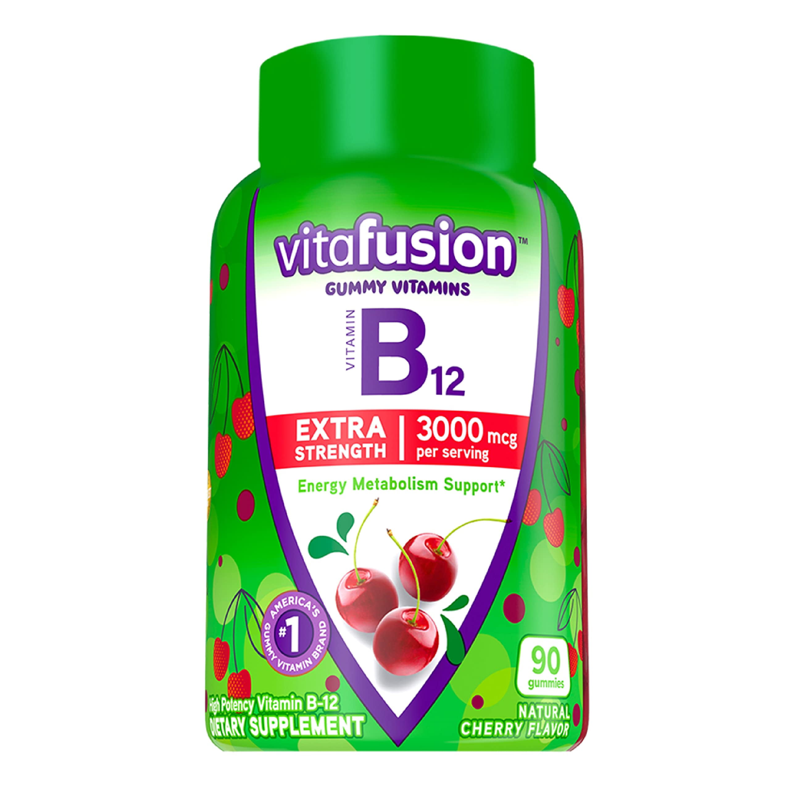 Vitafusion Extra Strength Vitamin B12 Gummy Vitamins for Energy ...