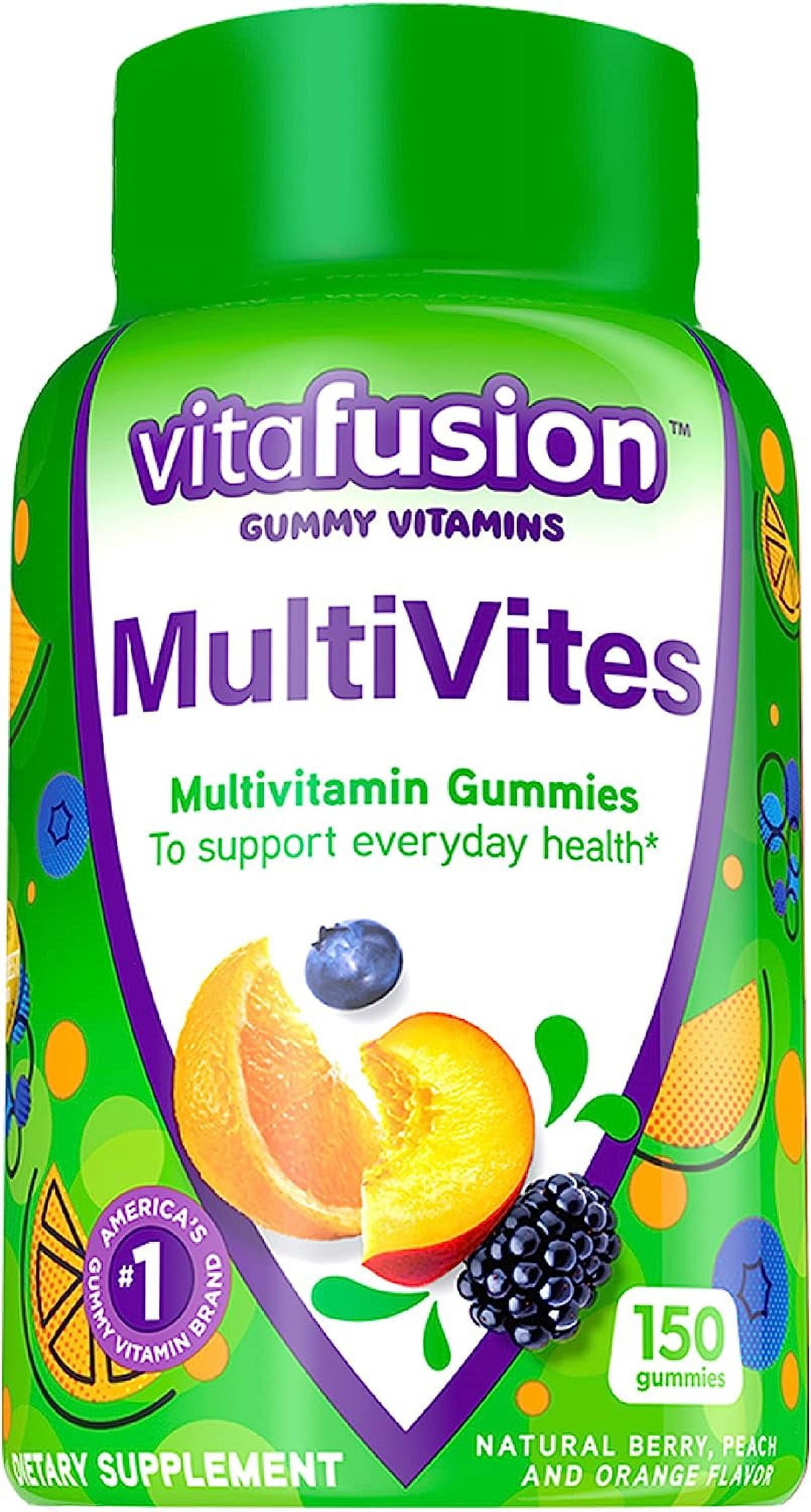 Vitafusion MultiVites Gummy Multivitamins for Adults with 12 Vitamins ...