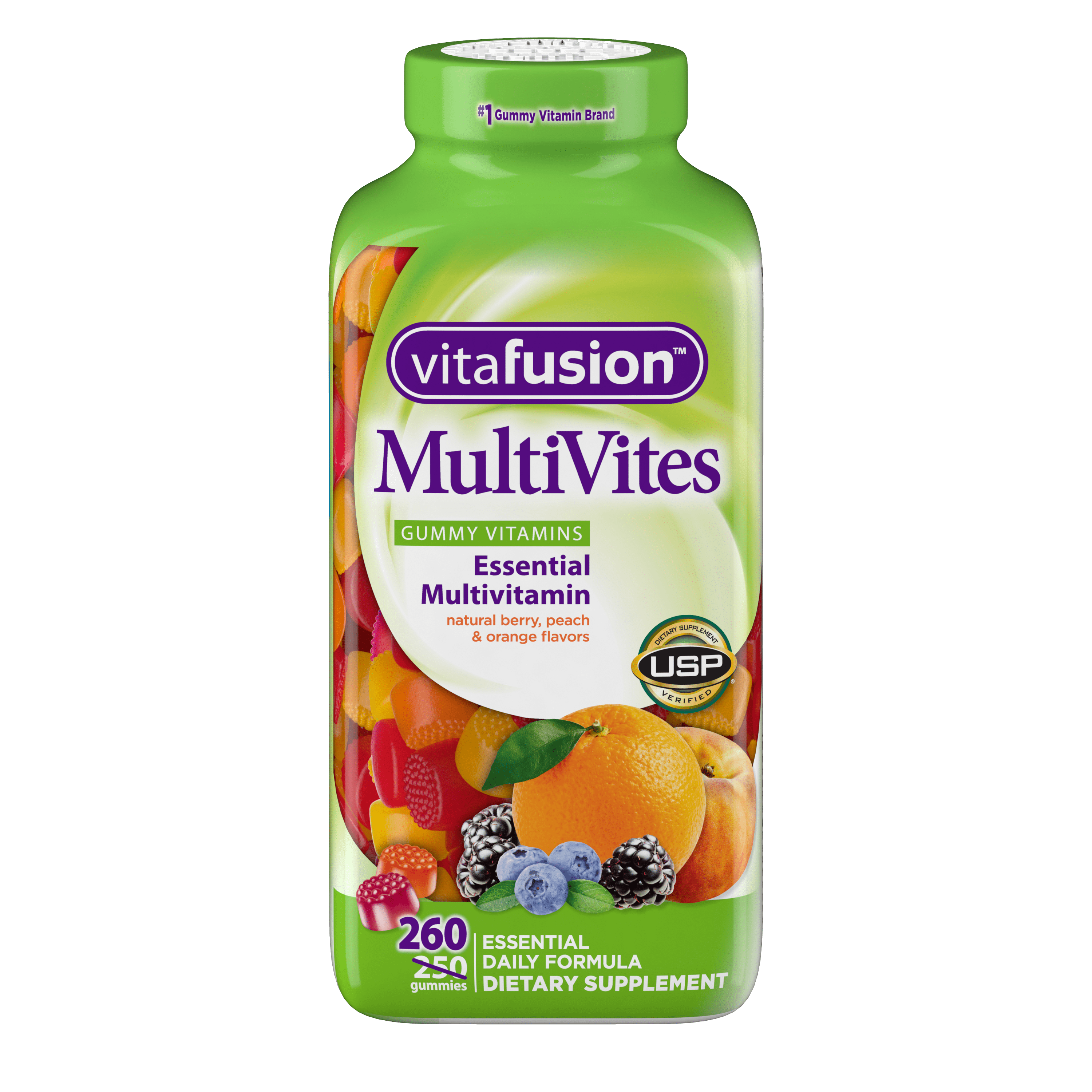 Vitafusion MultiVites Natural Gummy Daily Vita Multi Supplements Fusion ...