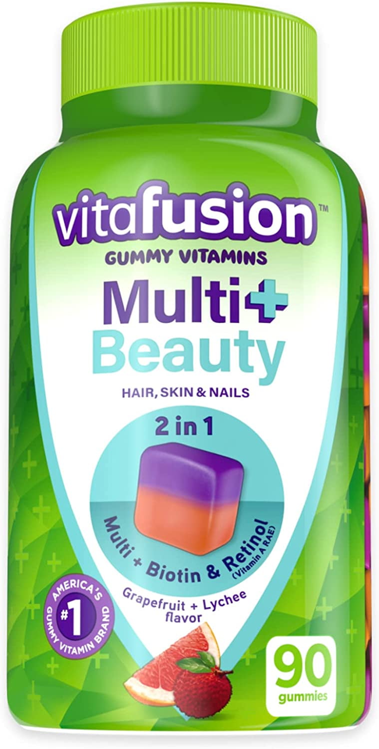 Vitafusion Multivitamin Plus Beauty – 2-in-1 Benefits – Adult Gummy ...
