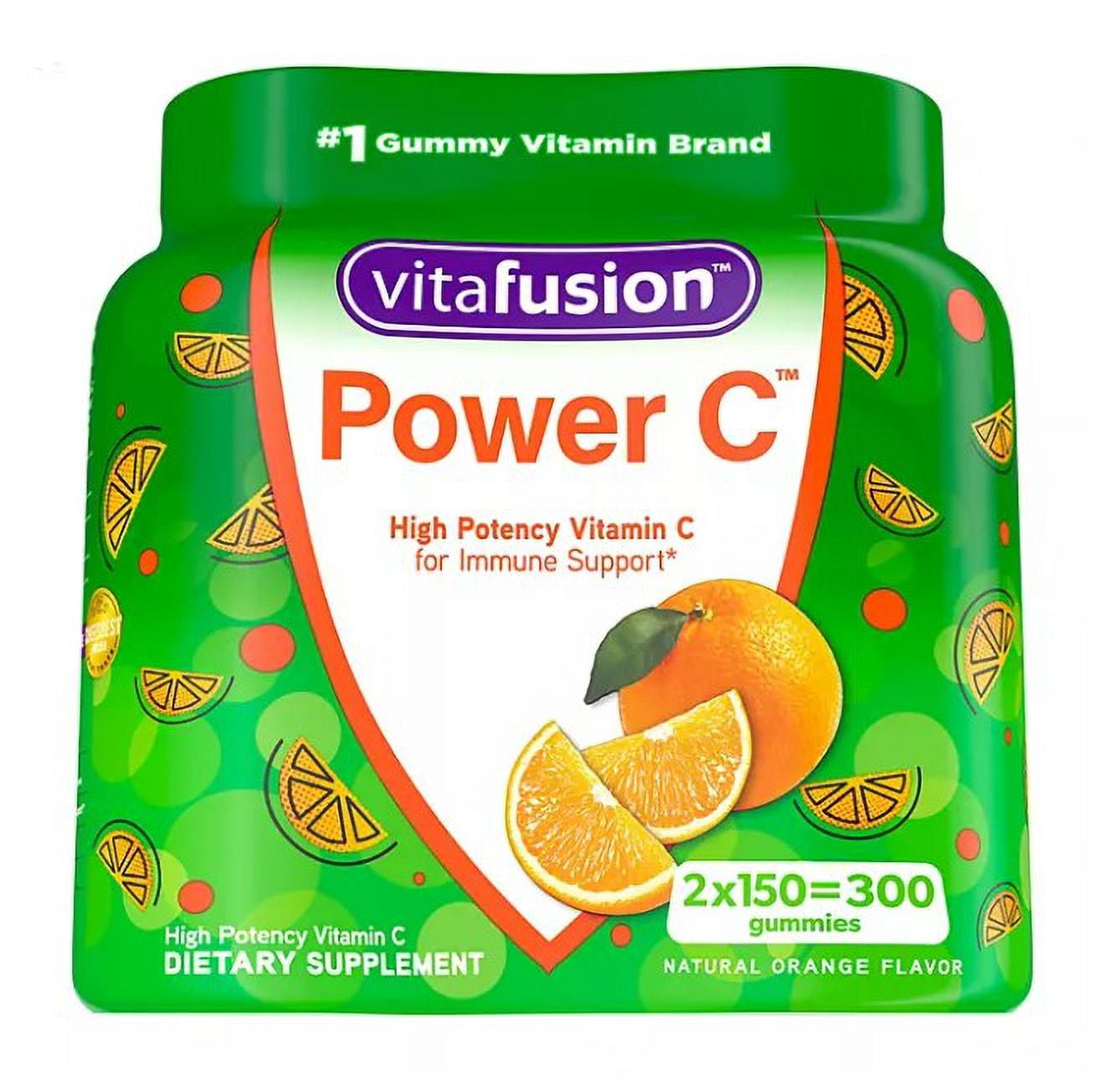 Vitafusion Power C Gummies, Immune Support, Orange Flavor, 240mg ...