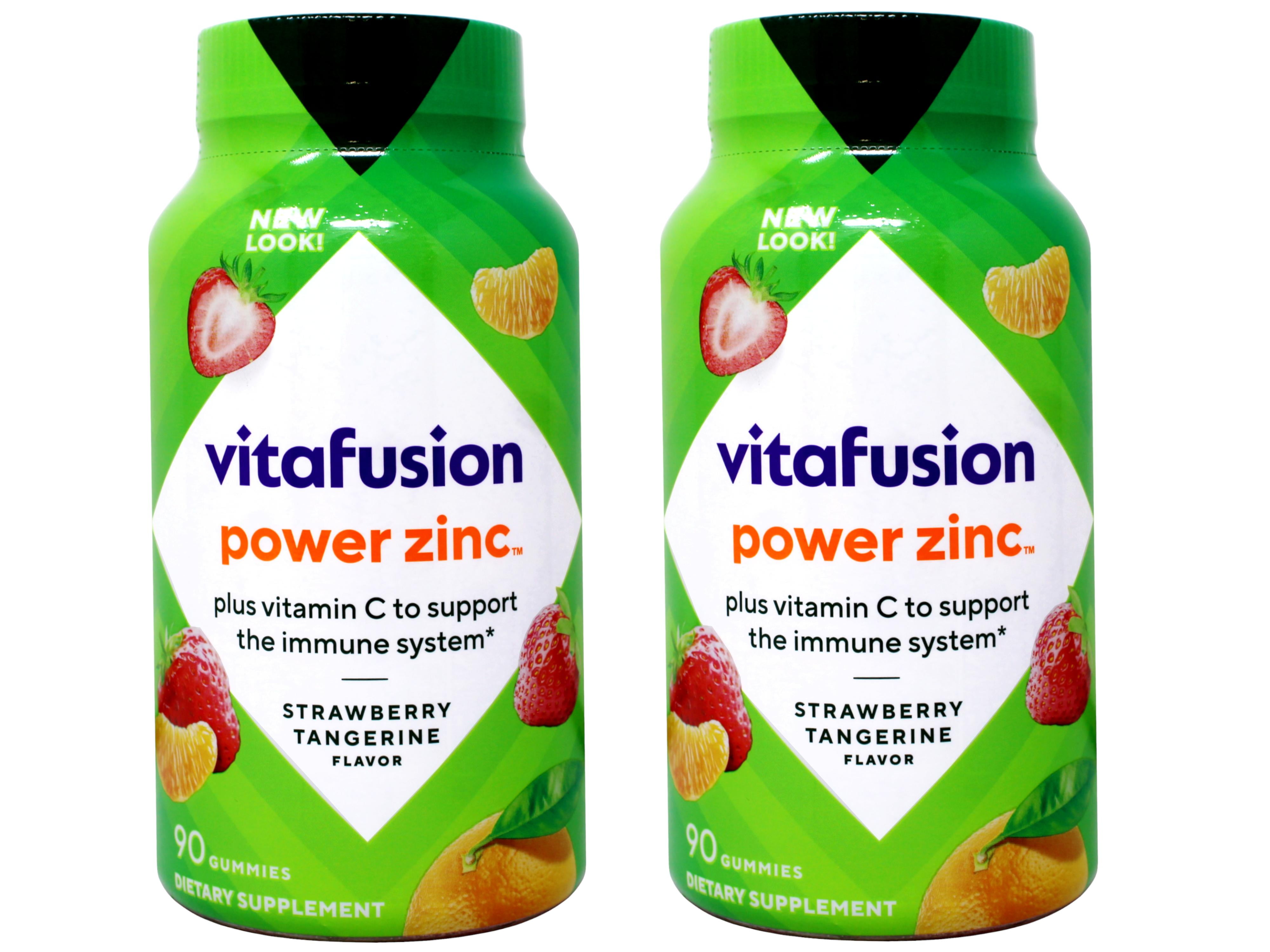 vitafusion Zinc Gummies for Adults, Chewable Zinc Supplement with ...