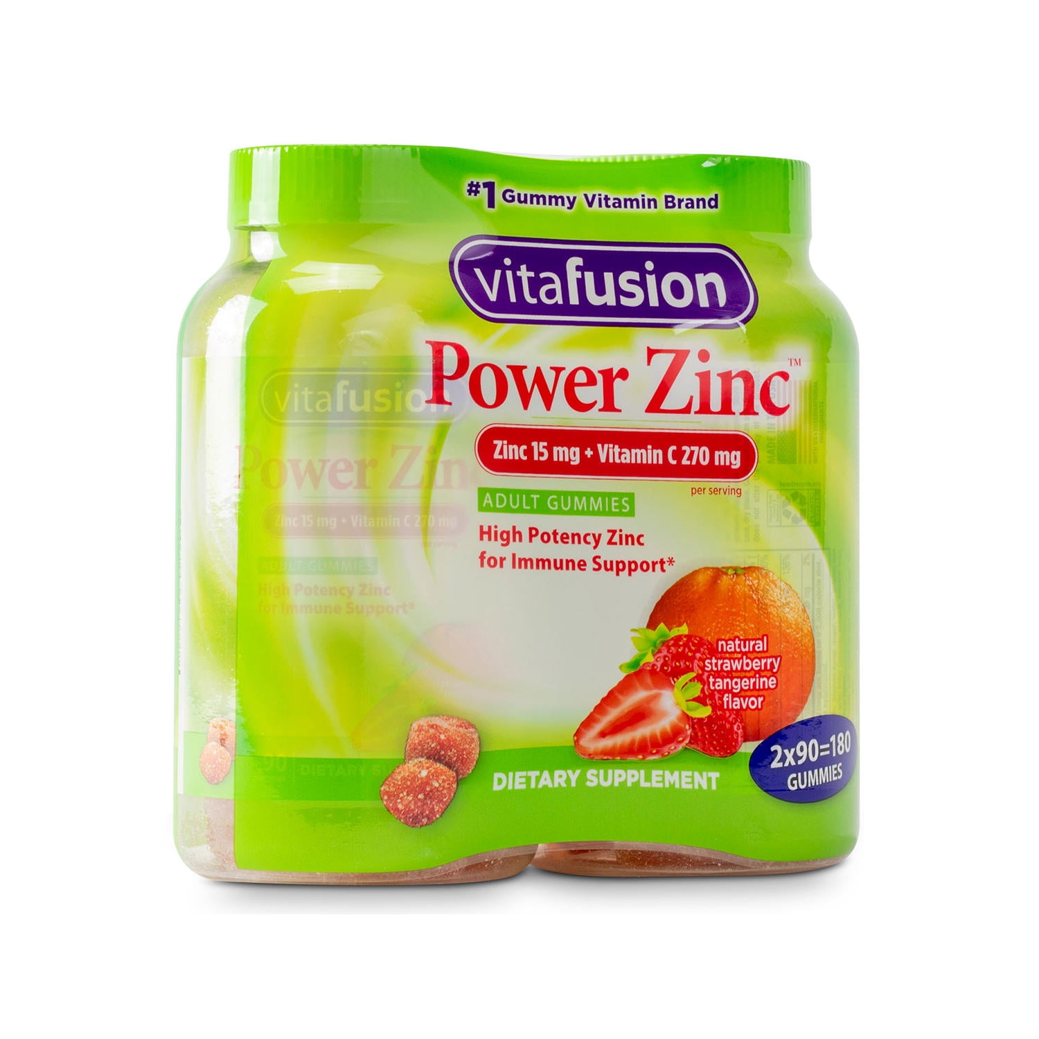 Vitafusion Power Zinc Adult Chewable Gummies, Immune Support Vitamins ...