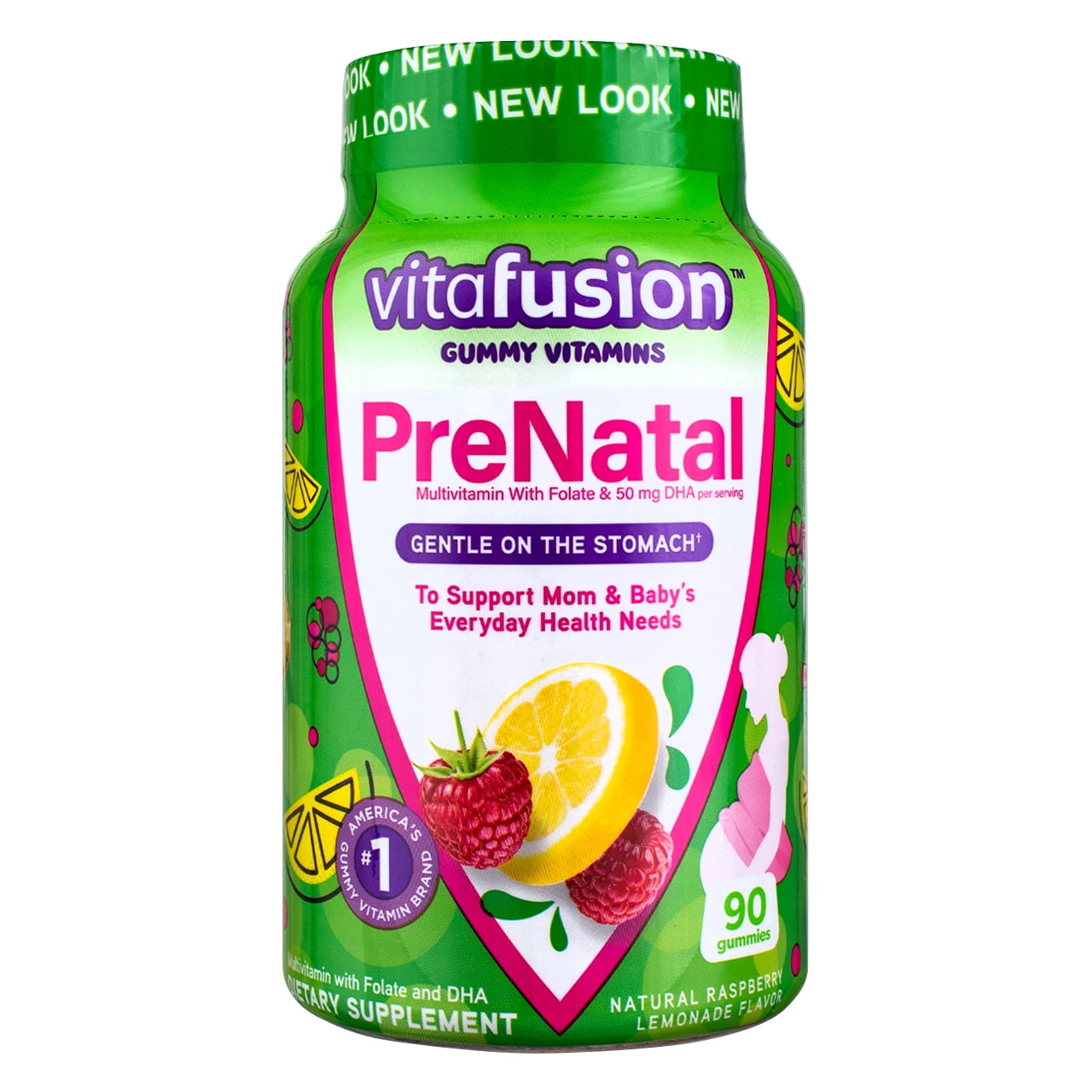 Vitafusion Prenatal Dha And Folic Acid Gummy Vitamins, 90 each by ...