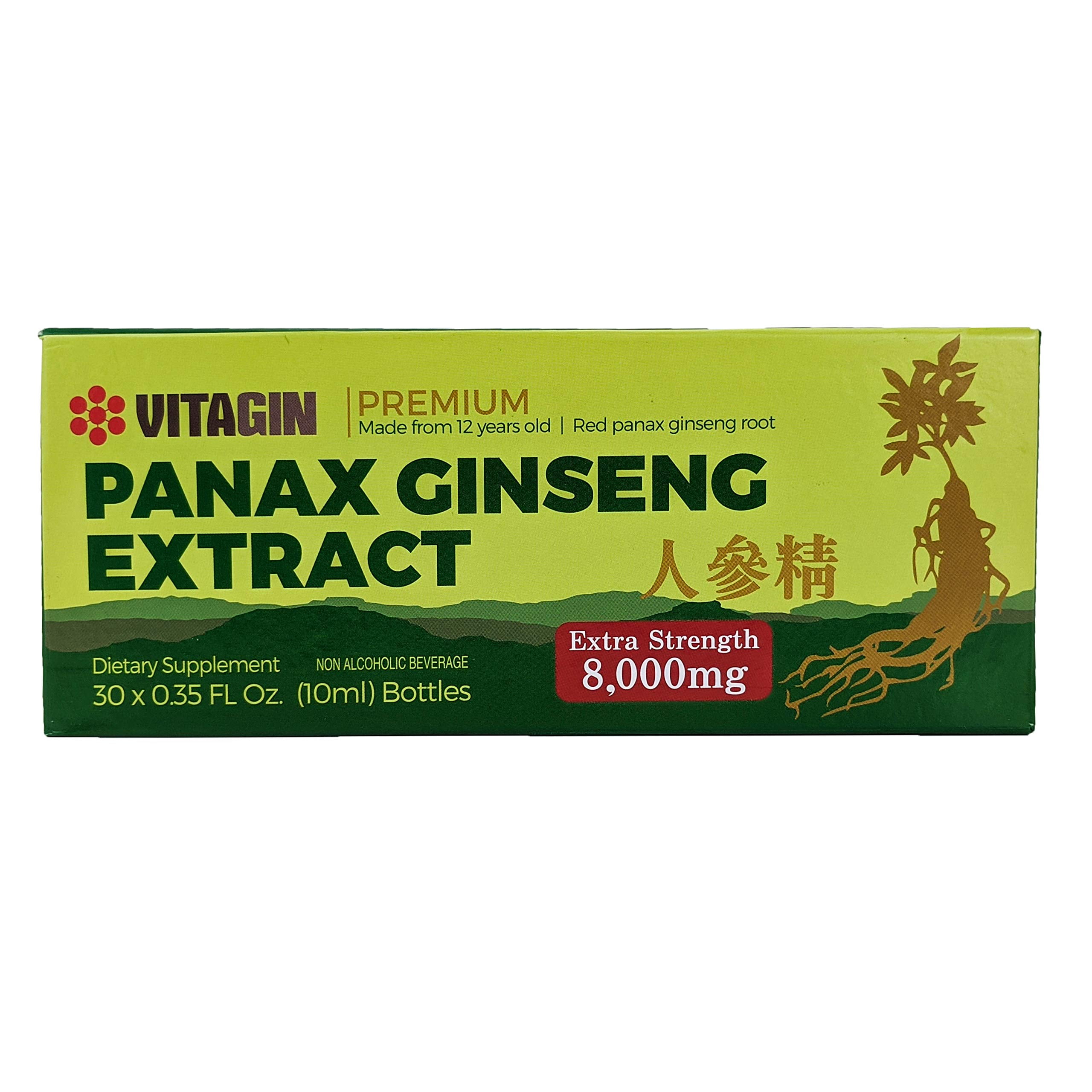 Vitagin Premium Panax Ginseng Extract 0.33 FL Oz (Pack of 30) - Walmart Business Supplies