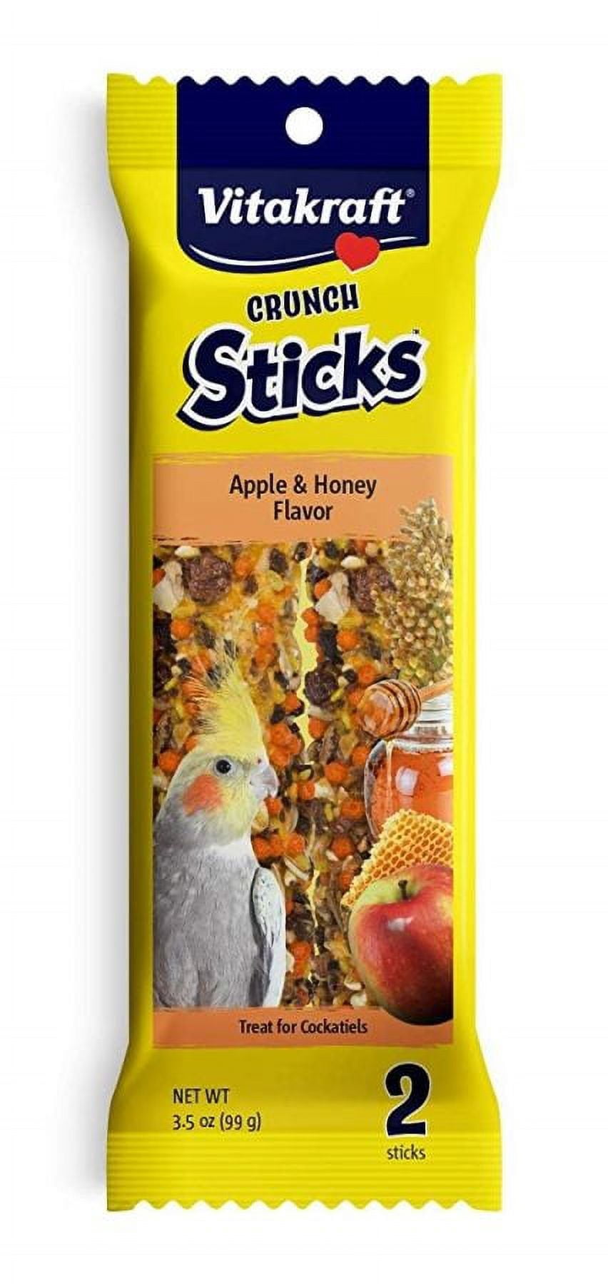 Vitakraft Crunch Sticks Apple & Honey Cockatiels Treats [Bird, Honey ...