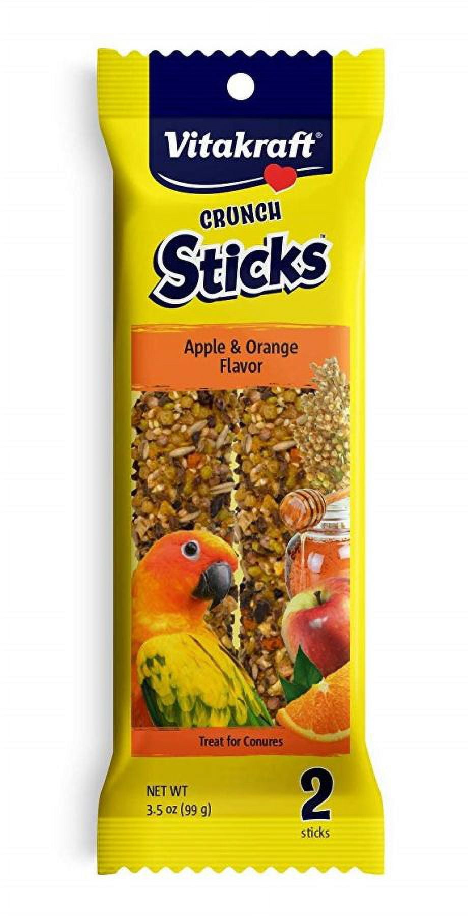 Vitakraft Crunch Sticks Apple & Orange Conure Treats [Bird, Honey ...