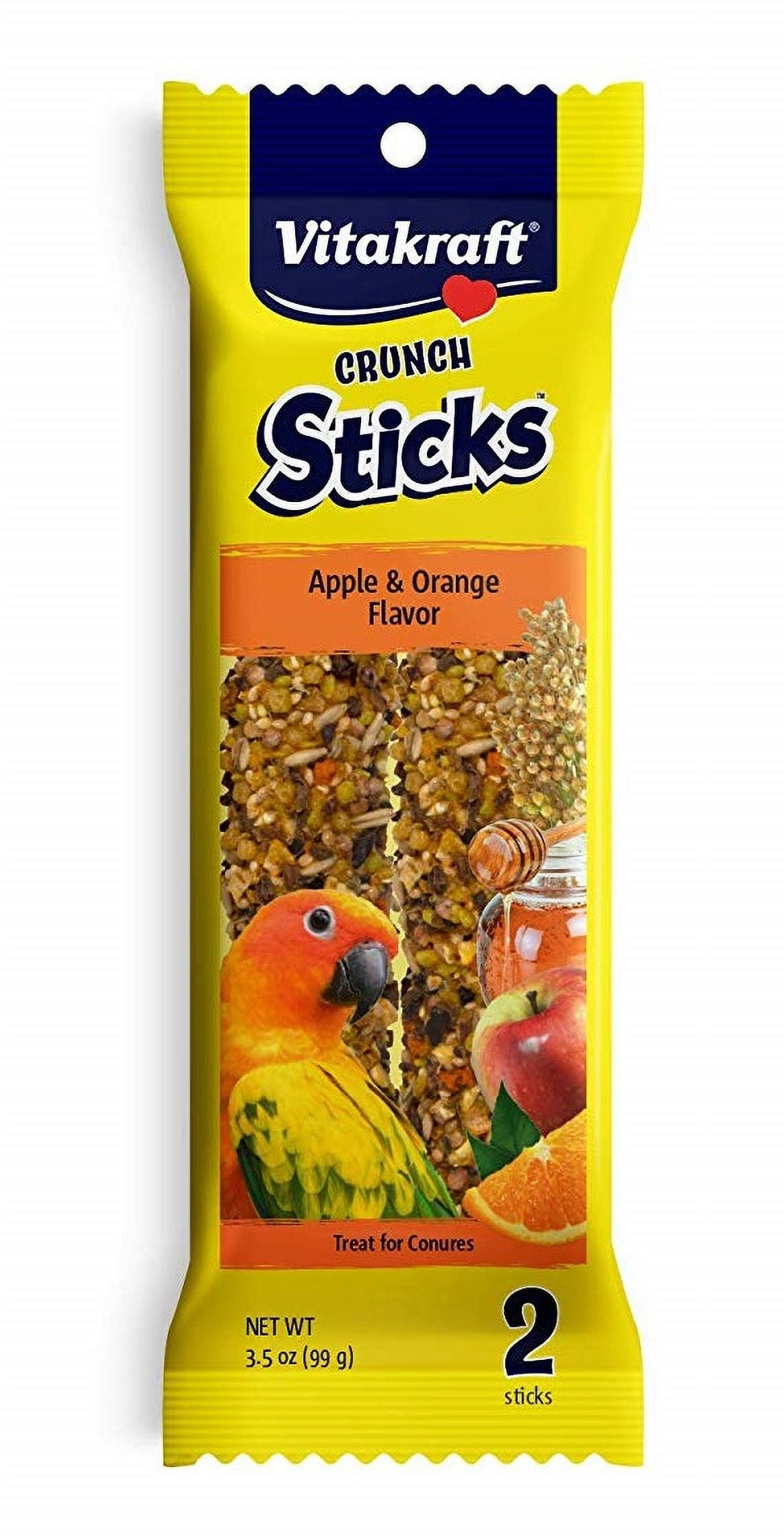 Vitakraft Crunch Sticks Apple and Orange Conure Treats - Walmart.com