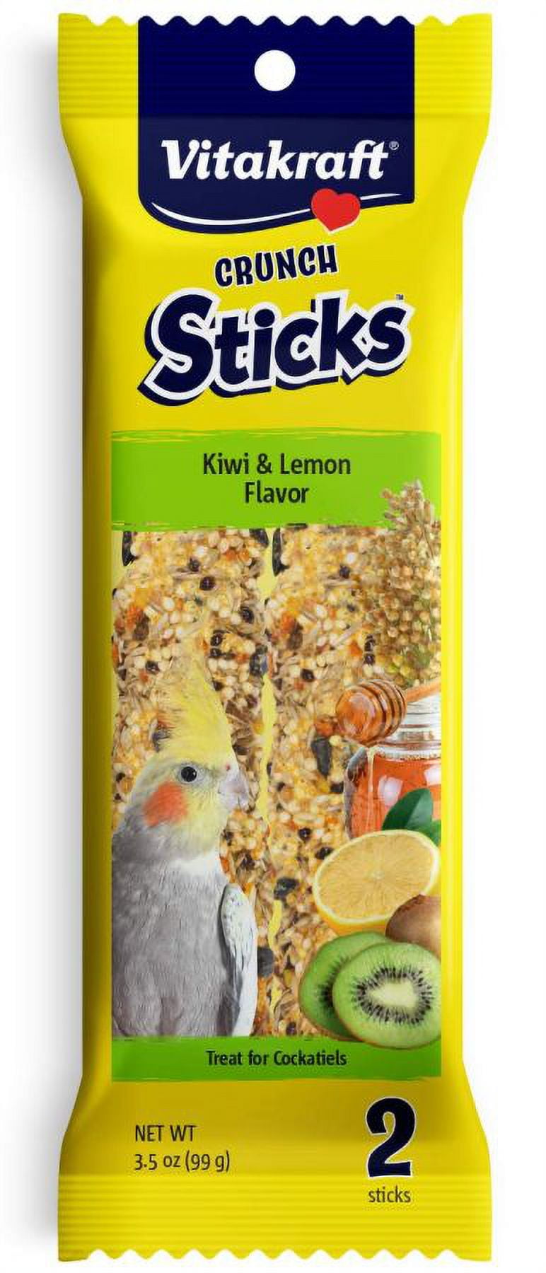 Vitakraft Crunch Sticks Kiwi & Lemon Cockatiel Treats [Bird, Honey ...