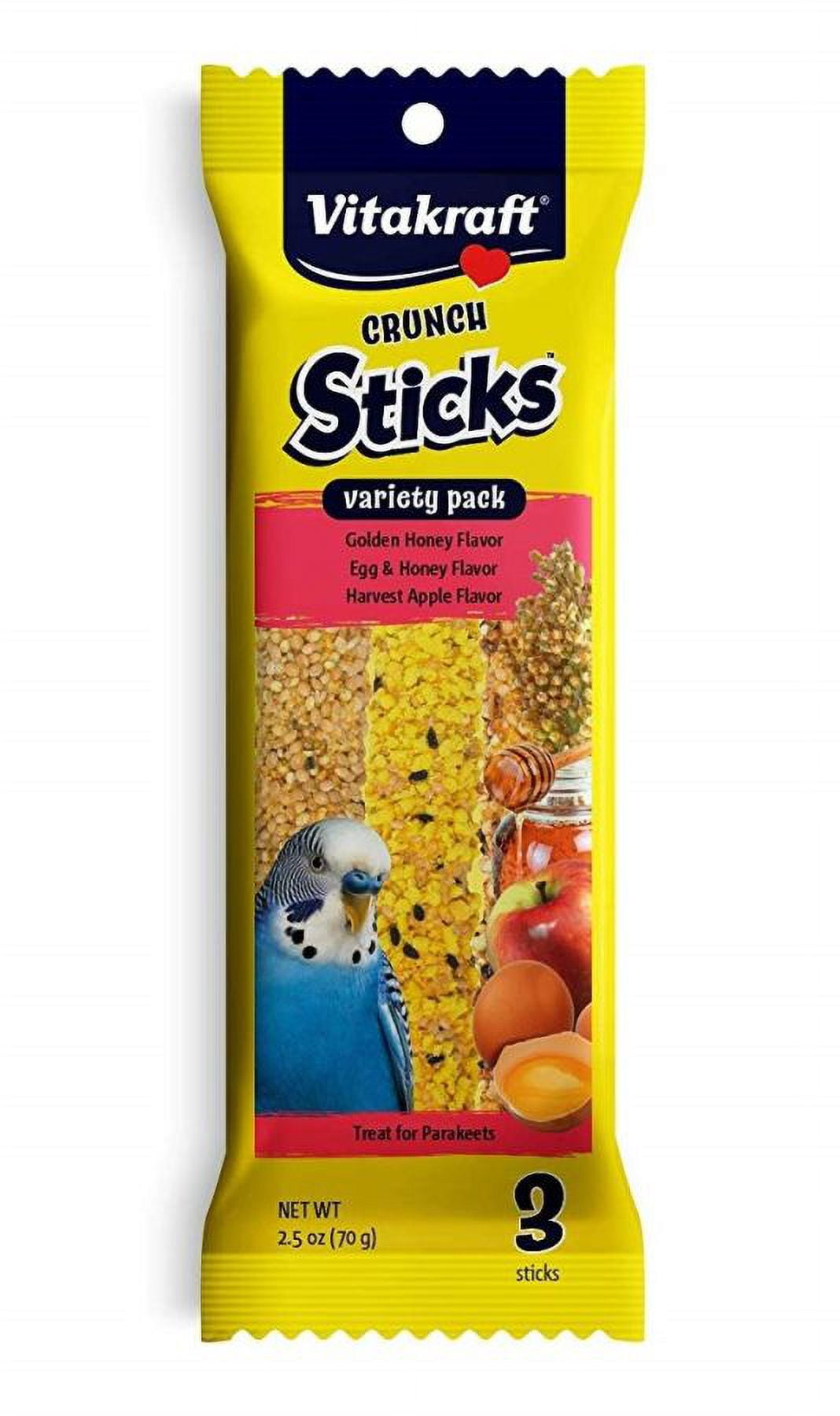 Vitakraft Crunch Sticks Variety Pack Parakeet Treats [Bird, Honey ...