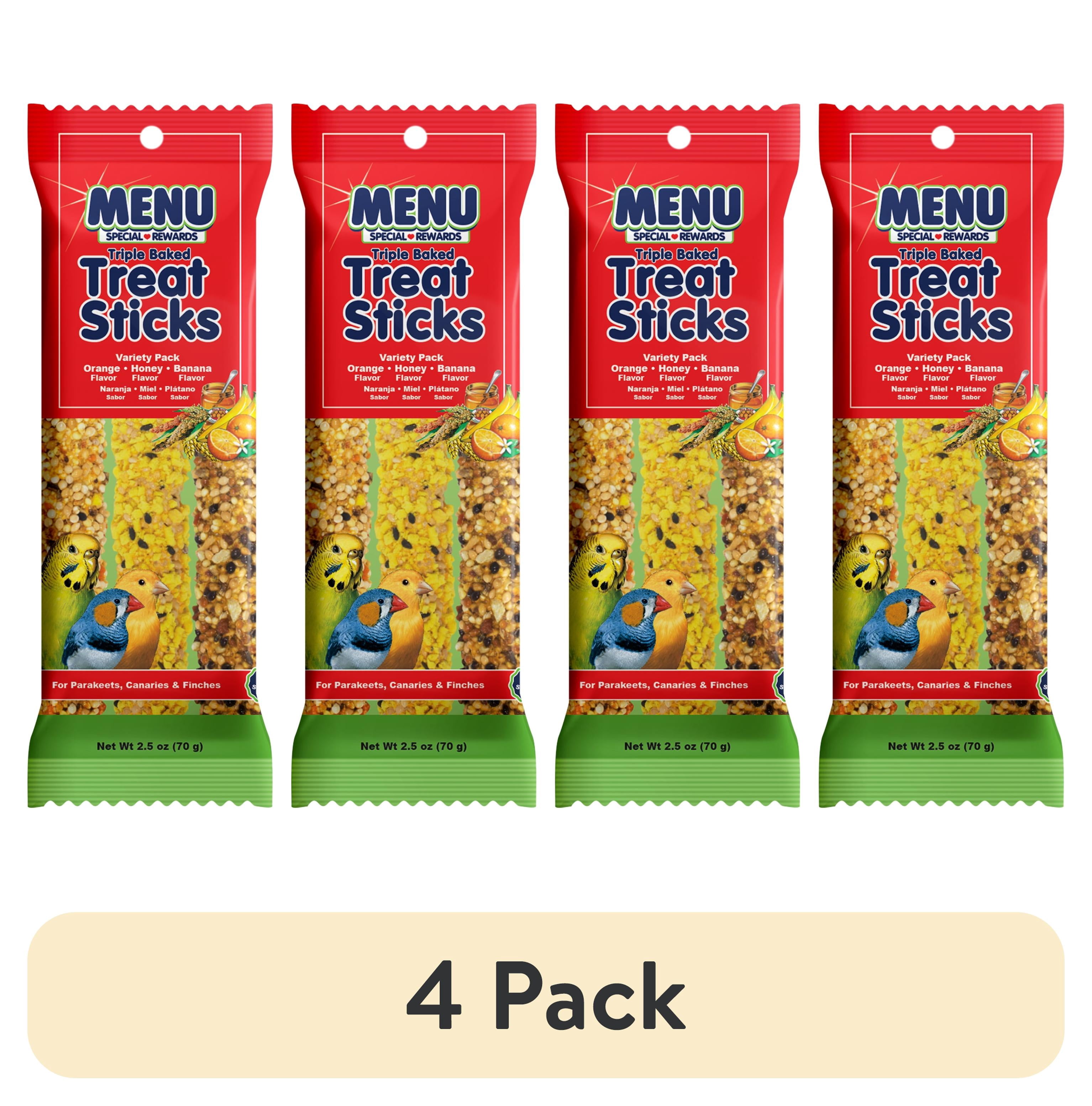 (4 pack) Vitakraft Menu Crunch Sticks Pet Bird Treats - Walmart.com