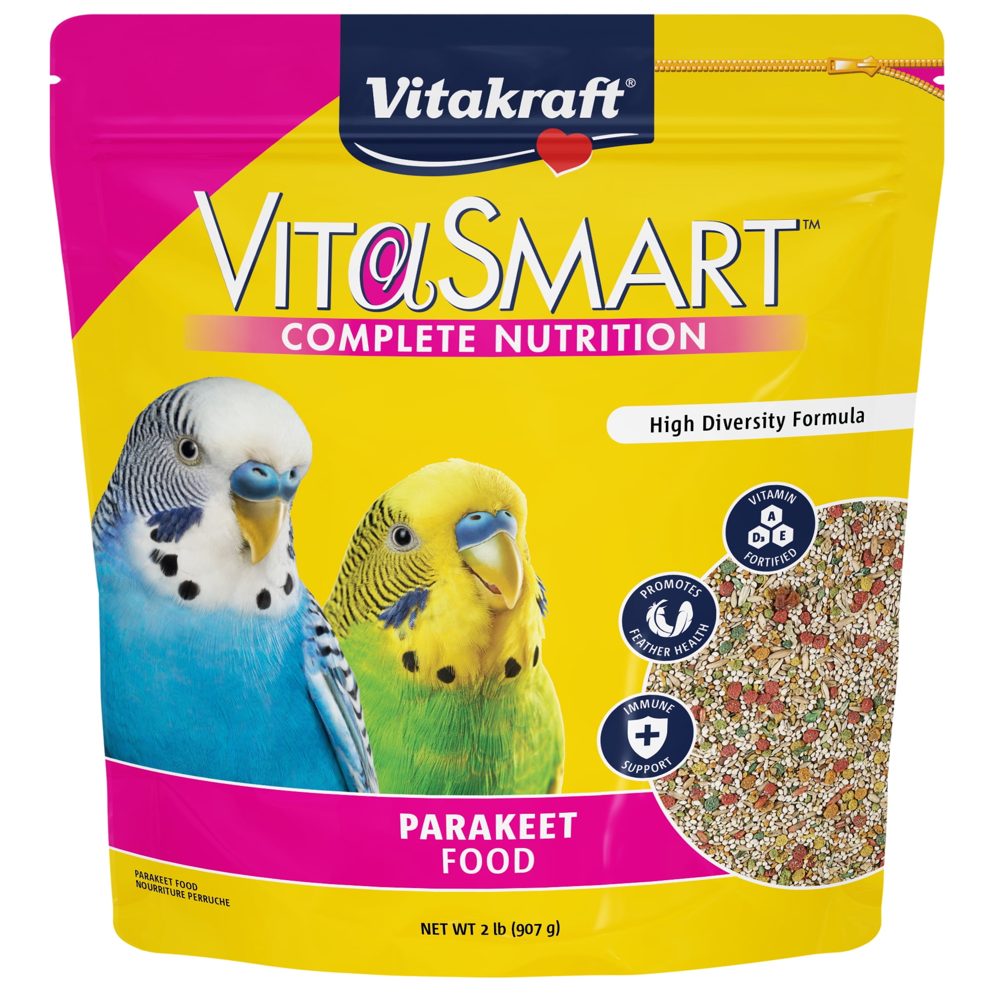 Vitakraft Vita Smart Gourmet Parakeet Food - Vitamin-Fortified - Daily ...