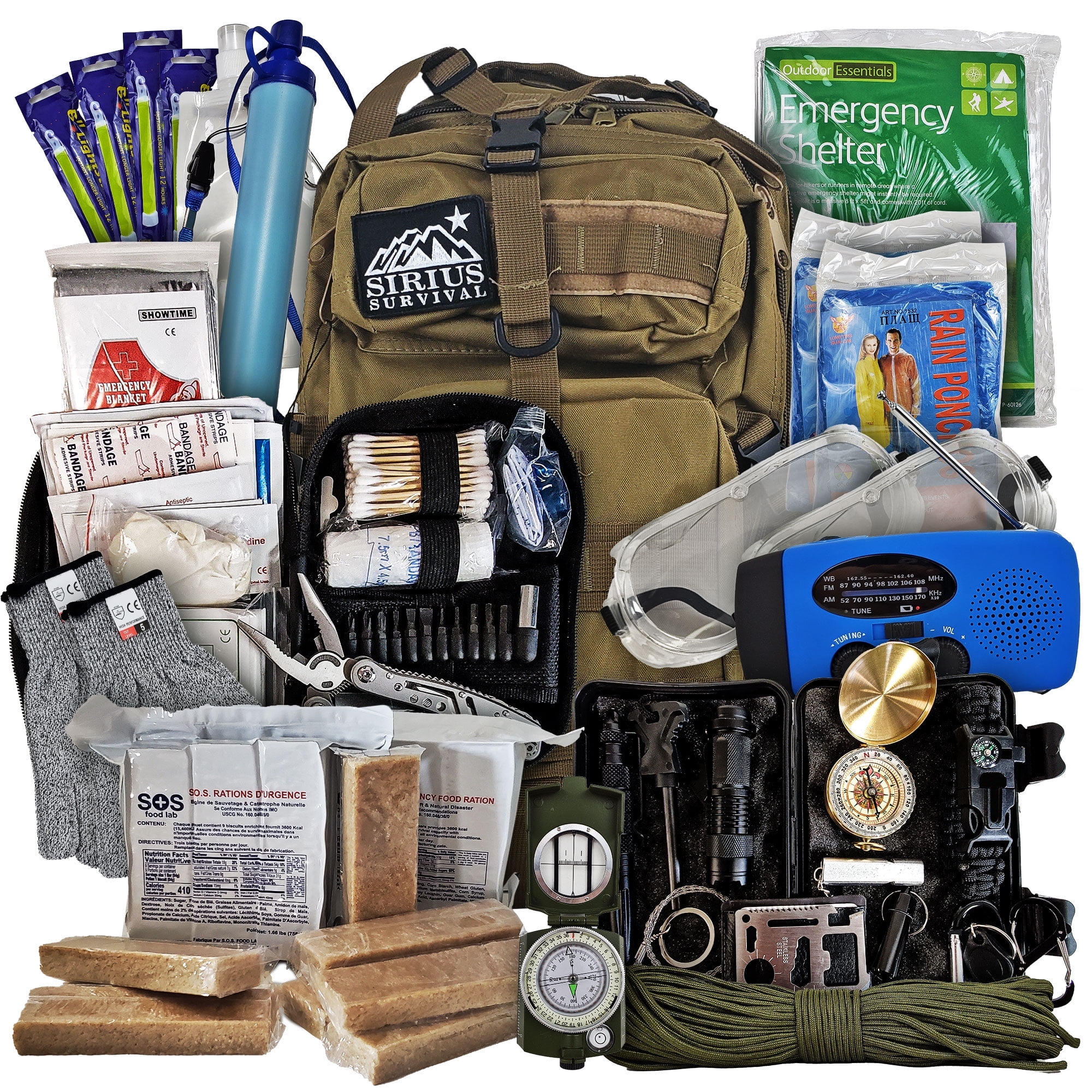 Vital 72 Hour Emergency Survival Kit for Family - Bug Out Bag for ...