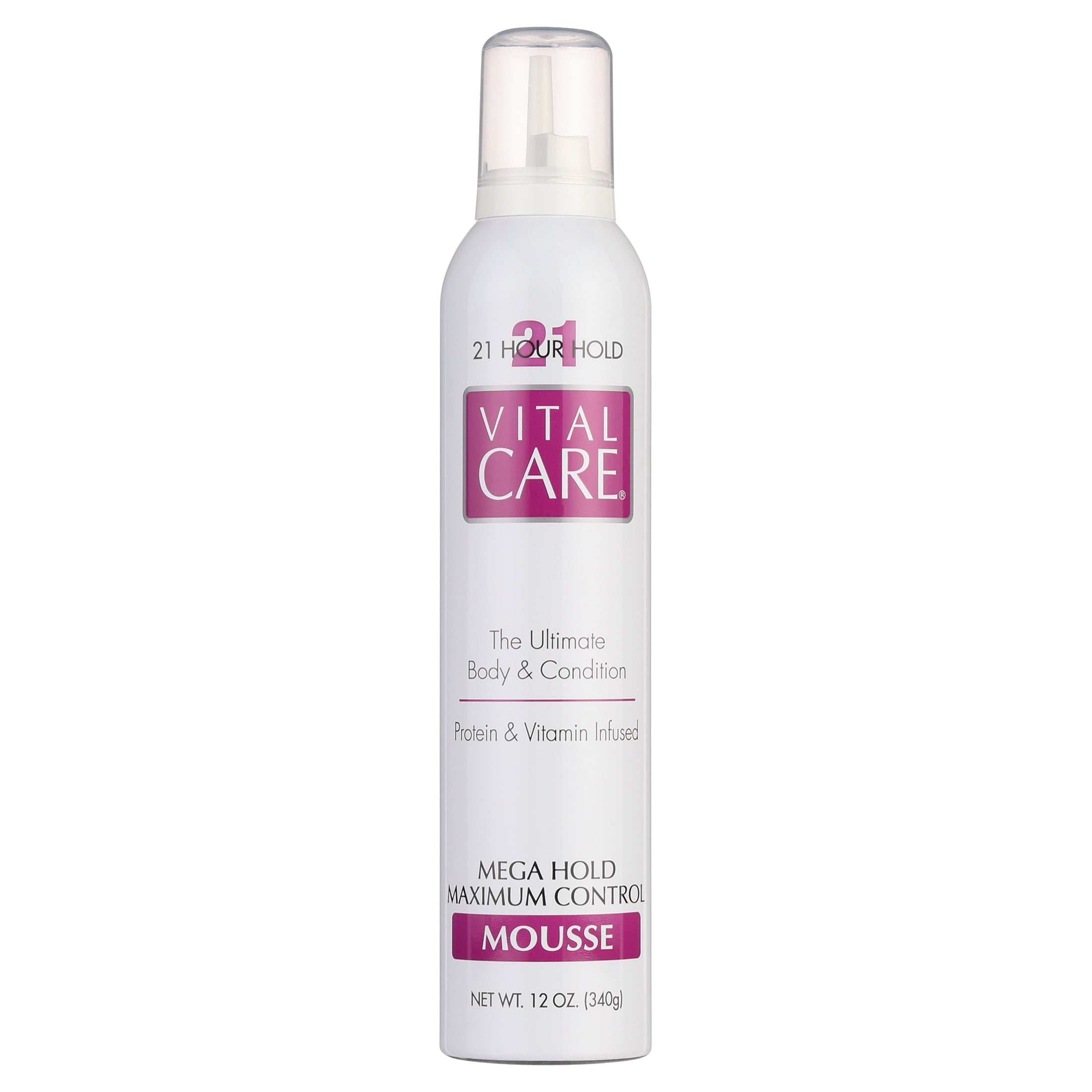 Vital Care Mega Hold Mousse, Maximum Control, 21-Hour Hold, 12 oz ...