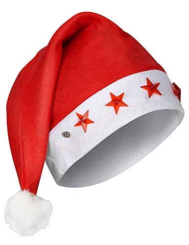 Vital Creations Musical Star Christmas Tree Hats with Coil Spring Santa ...