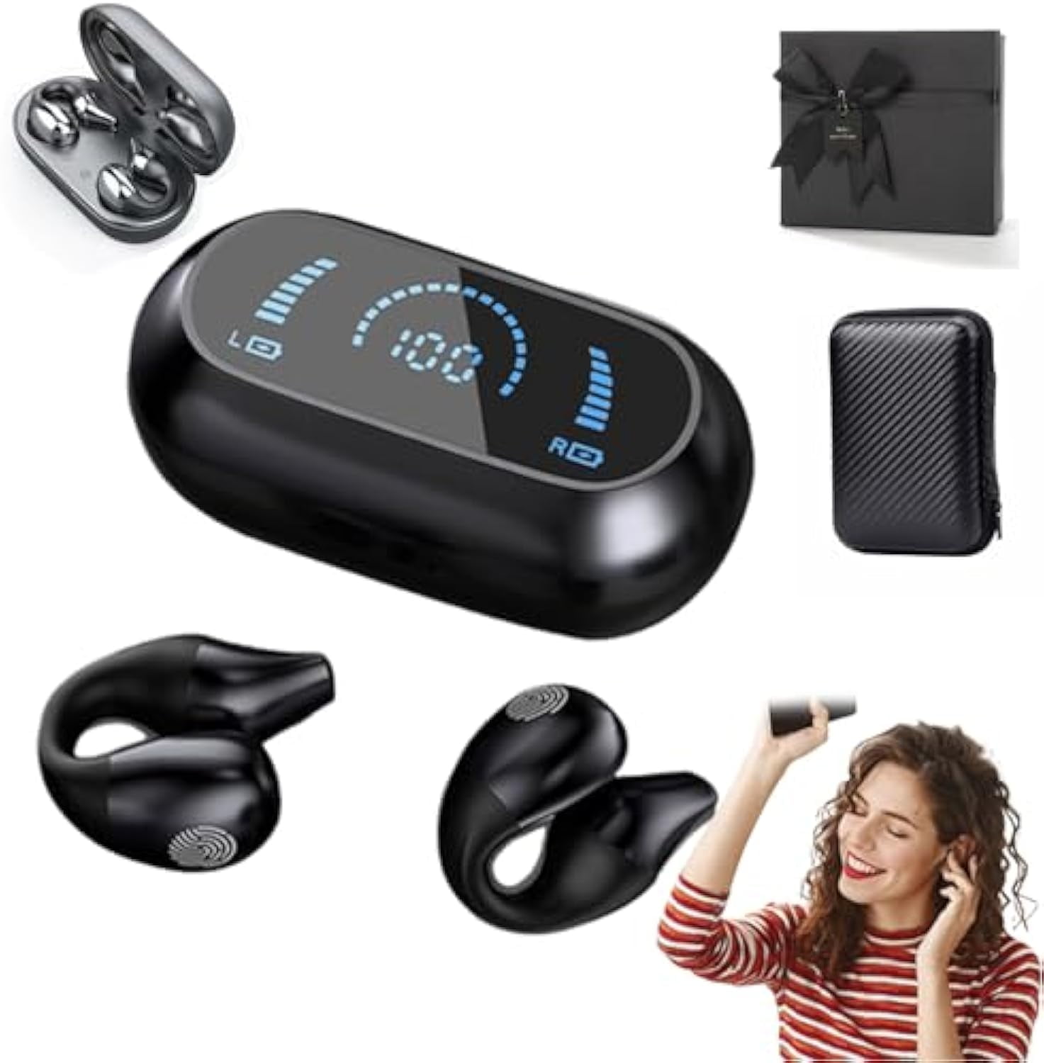 Earbuds Pro 2025, Morrat Ear Clip Headphones, Wireless Ear Clip Bone ...