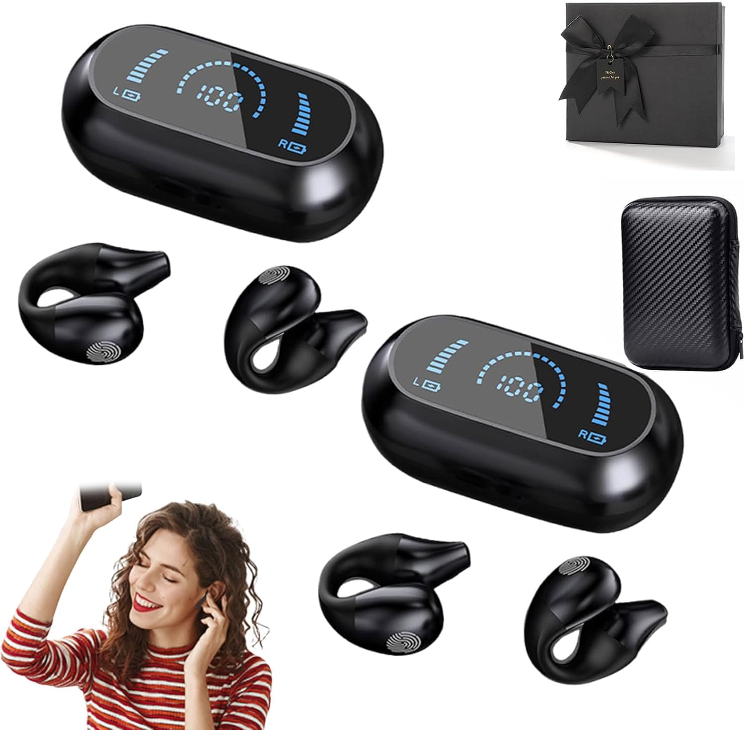 Vital Earbuds Pro,2025 New Upgraded Wireless Ear Clip Bone Conduction ...