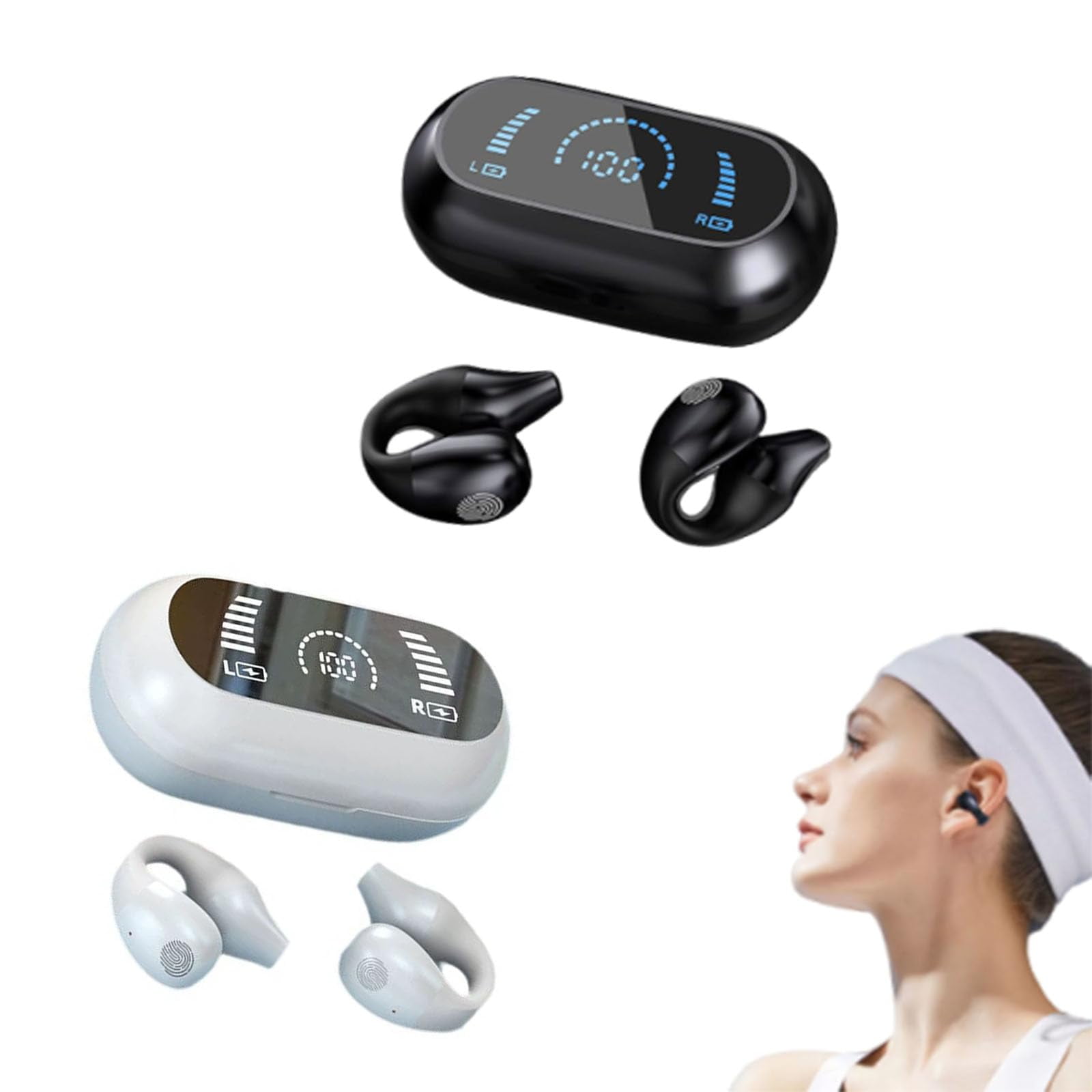 Vital Earbuds Pro, 2025 New Upgraded Wireless Ear Clip Bone Conduction ...