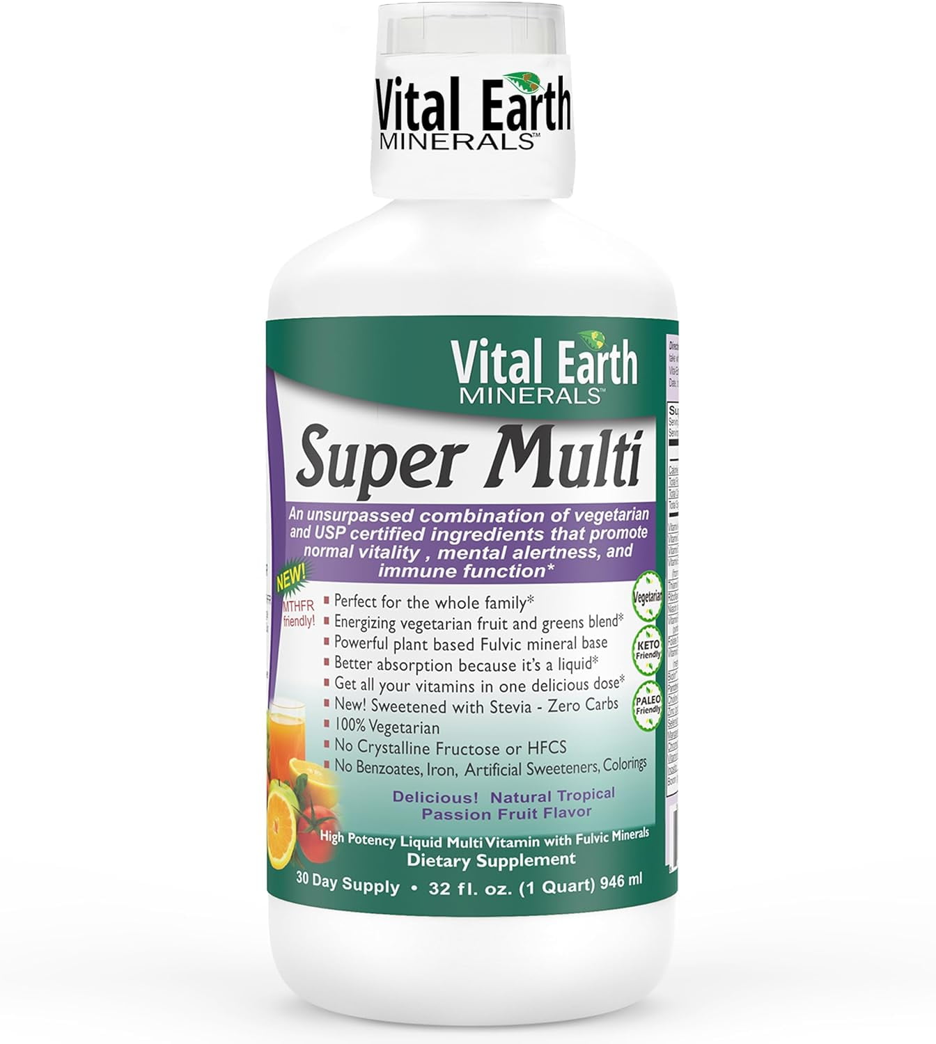 Vital Earth Minerals Super Multi Liquid Vitamins 32 Fl. Oz. - 1 Month ...
