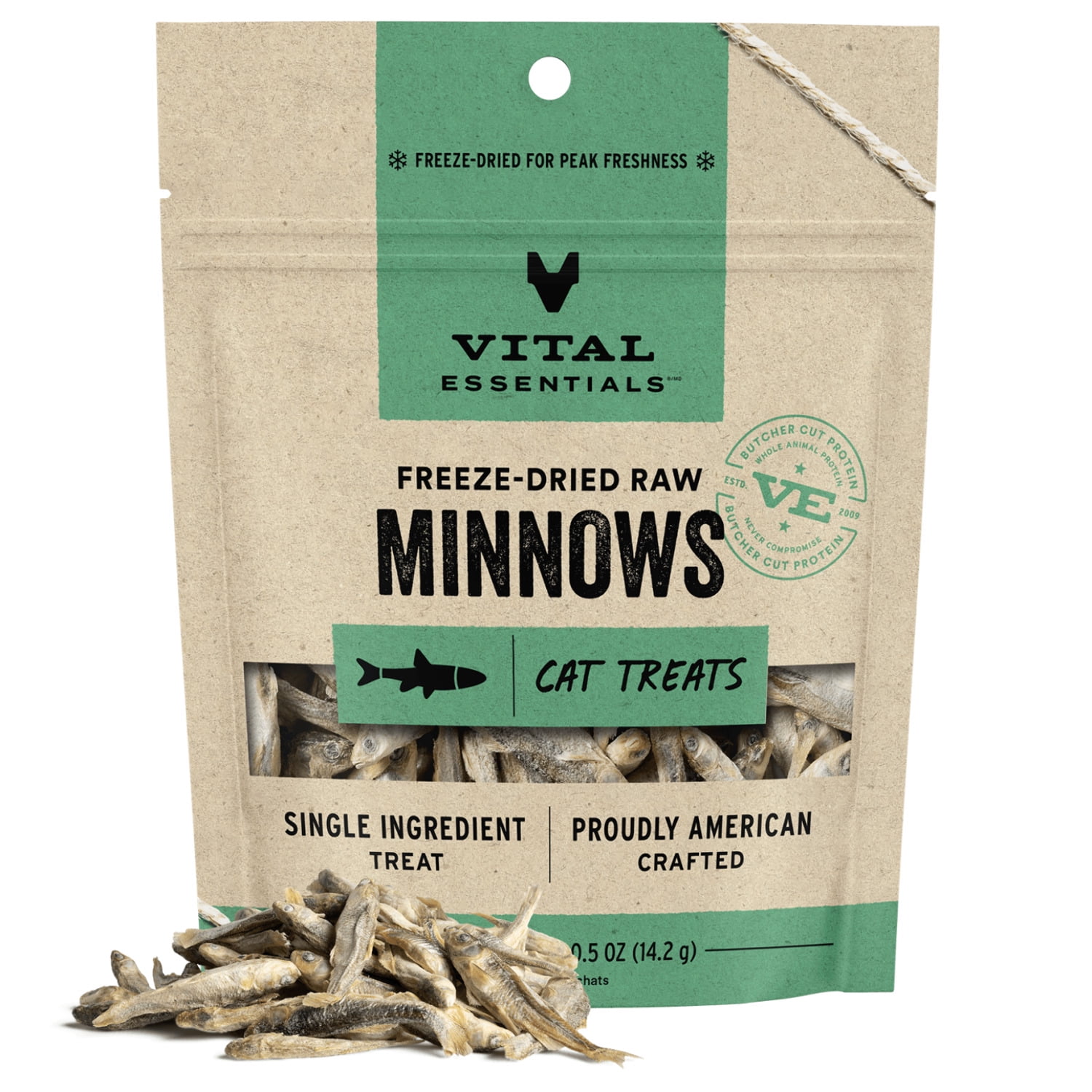Vital Essentials Freeze Dried Raw Cat Treats, Minnows Treats for Cats ...
