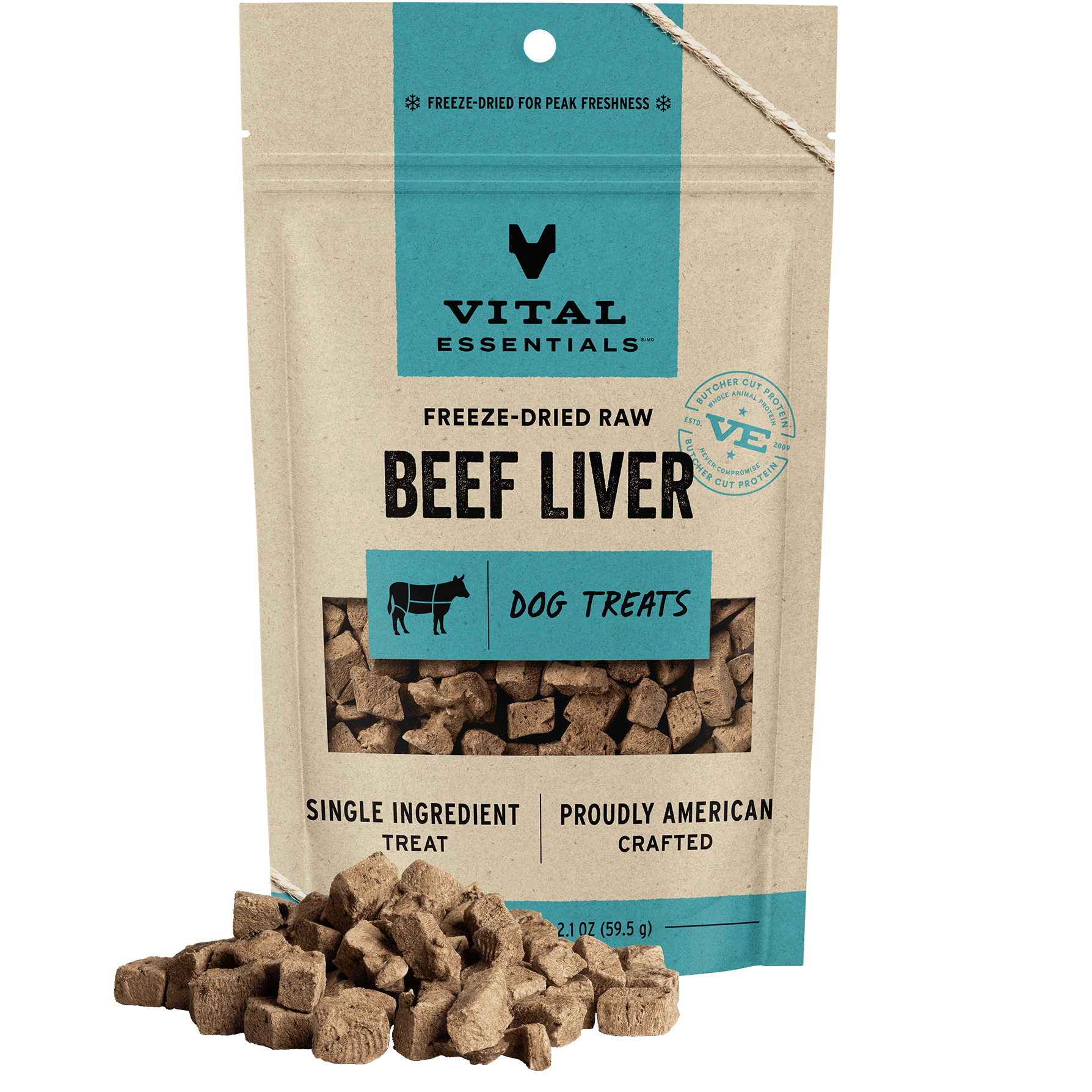 Vital Essentials Beef Liver Dog Treats, Freeze-Dried Raw, Single ...