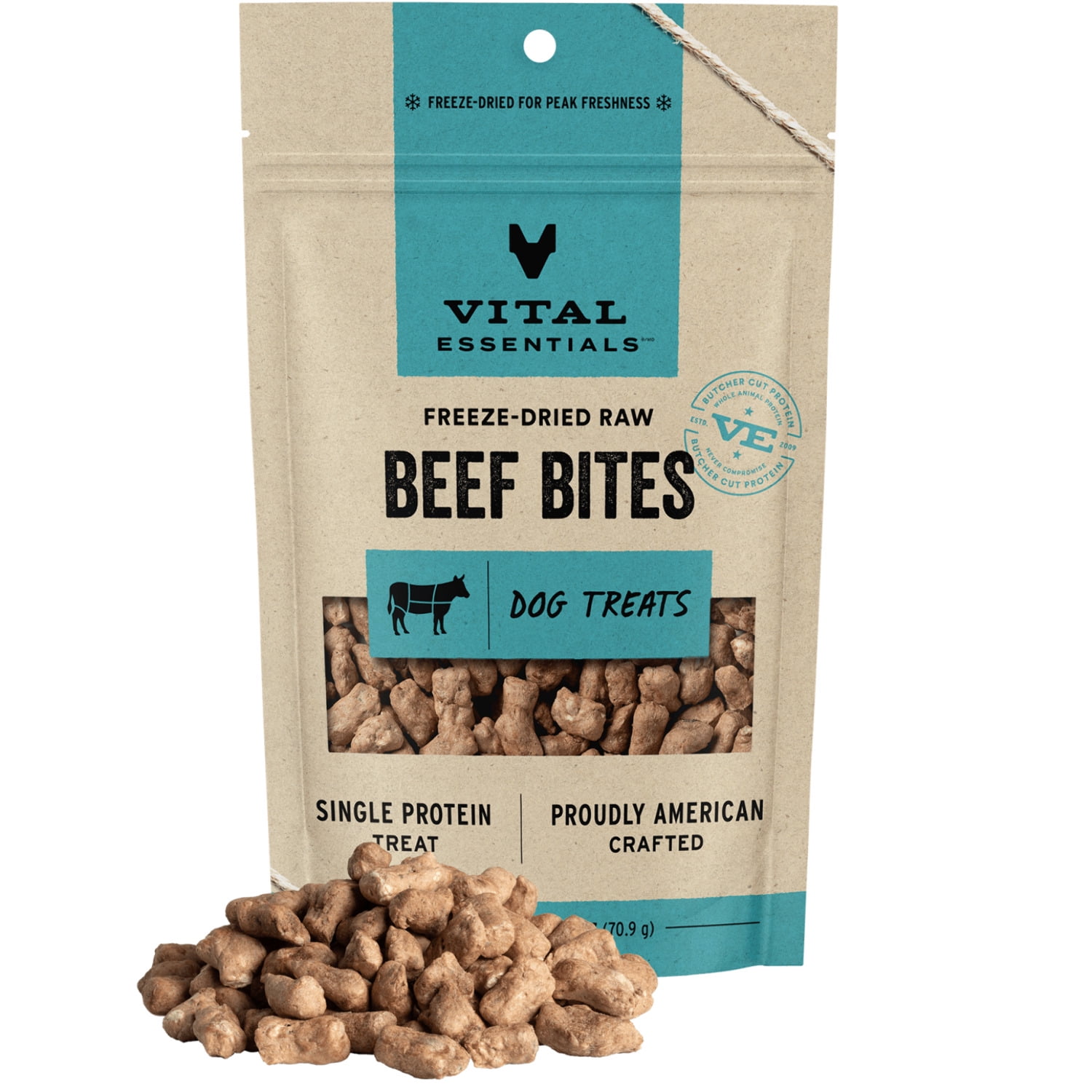 Vital Essentials Freeze Dried Raw Dog Treats, Beef Treats for Dogs, 2.5 ...