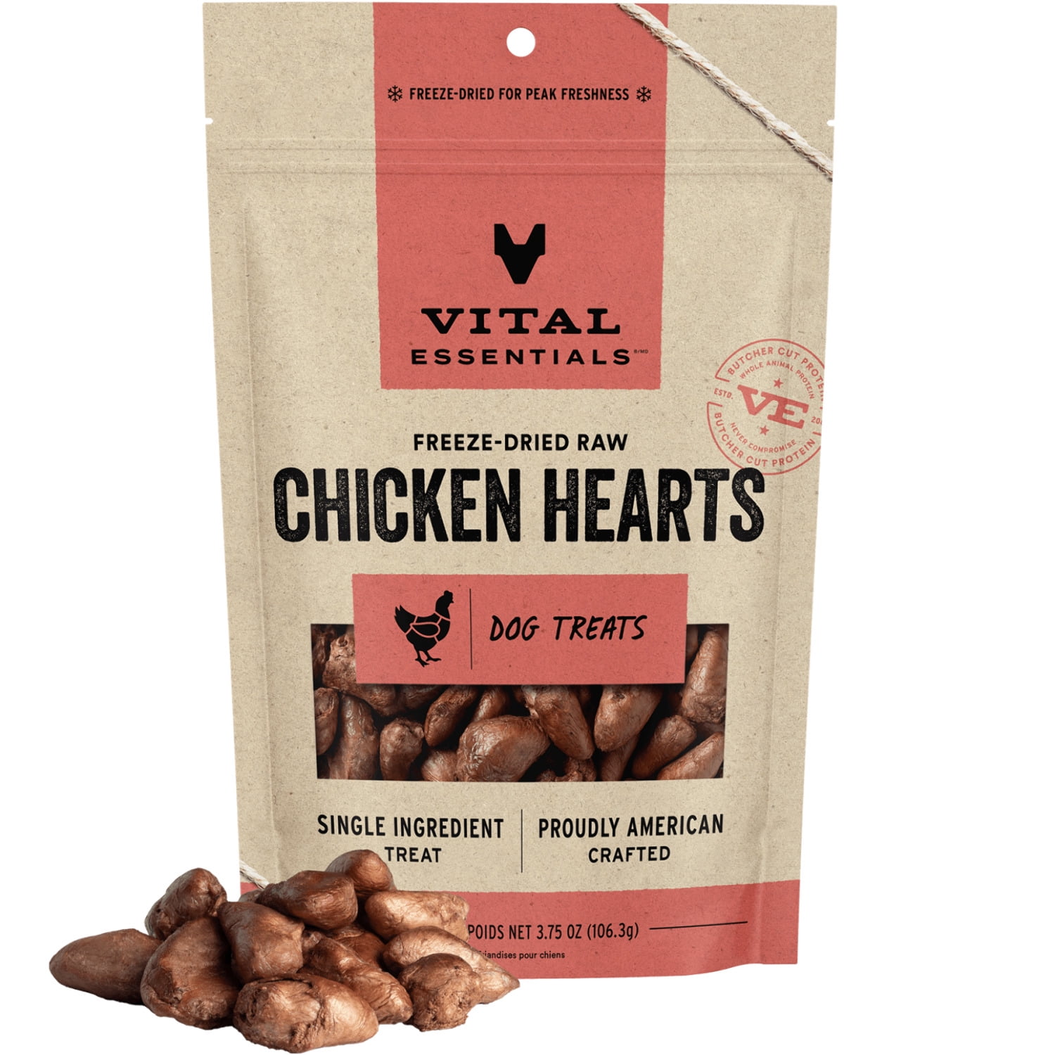 Freeze-Dried Chicken Hearts Dog Snacks and Food Treats - Walmart.com