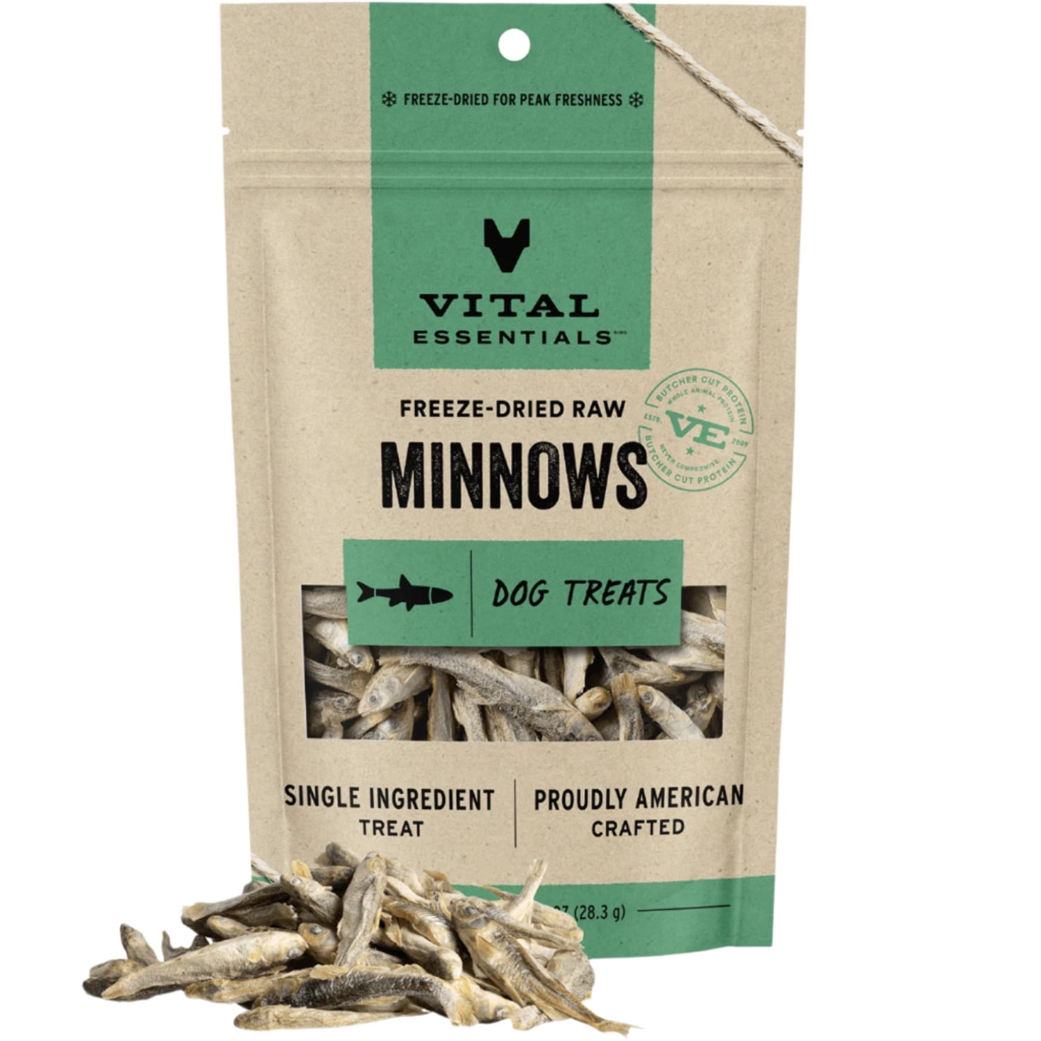 Vital Essentials Freeze-Dried Minnows Dog Treats - High Protein Fish ...